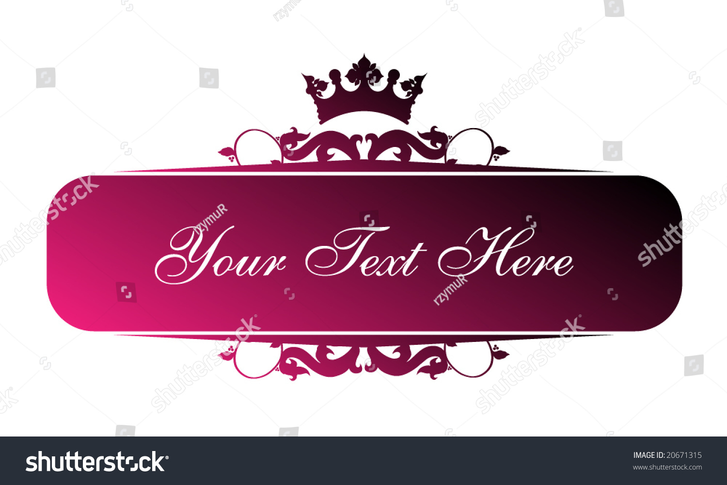 Banner Crown Stock Vector (Royalty Free) 20671315