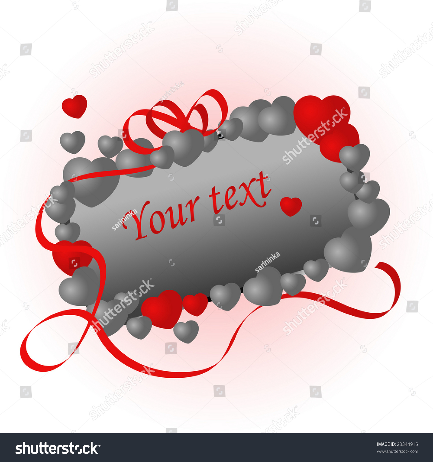 Banner Hearts Vector Illustration Stock Vector (Royalty Free) 23344915