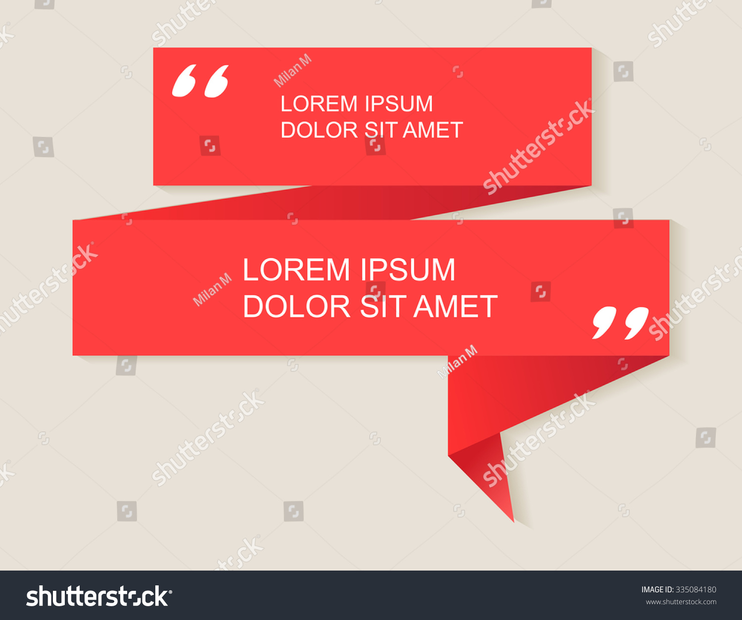 Banner Quotation Marksquote Banner Vector Design: vector de stock ...