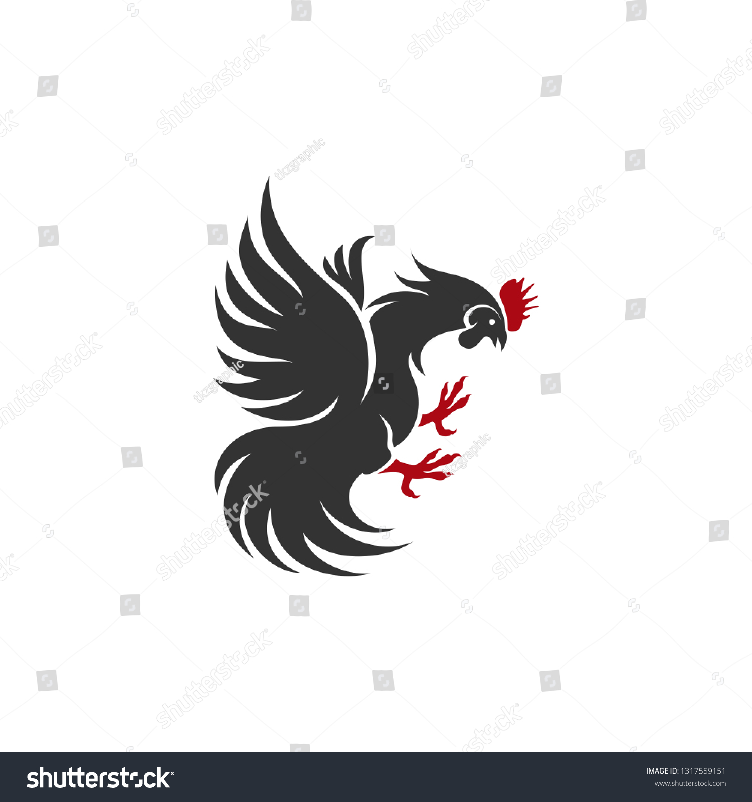 Bantam Chicken Logo Vector Silhouette 库存矢量图（免版税）1317559151 | Shutterstock