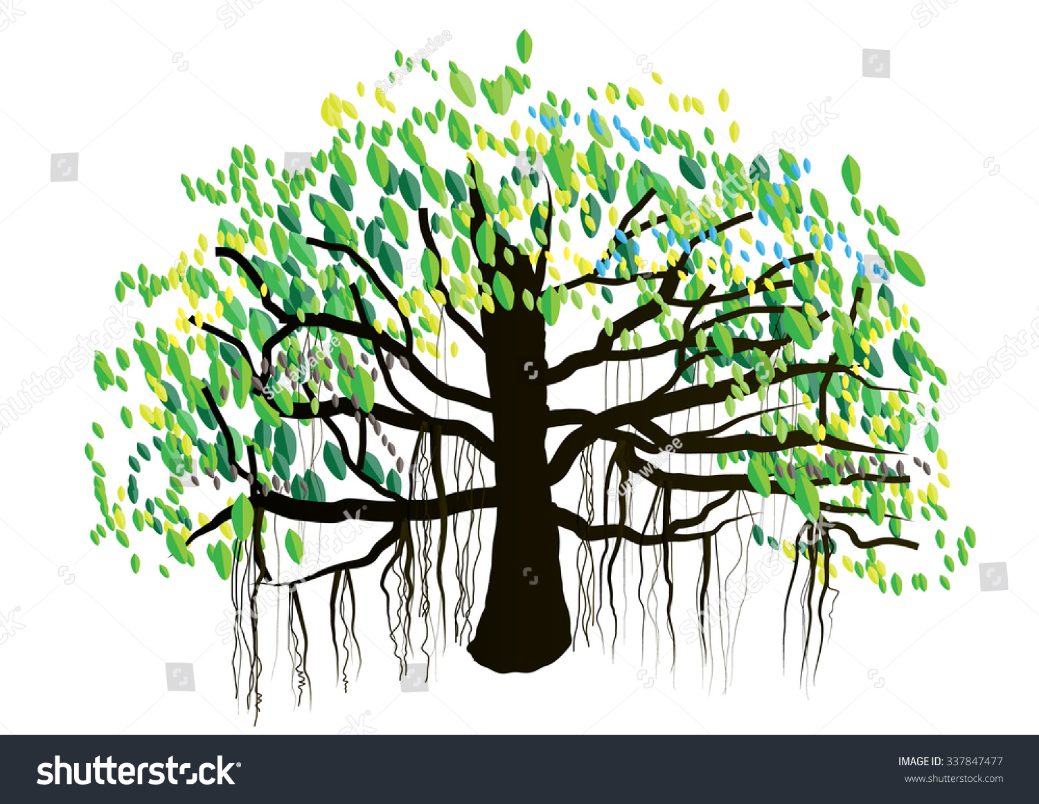 Banyan Tree Vector
