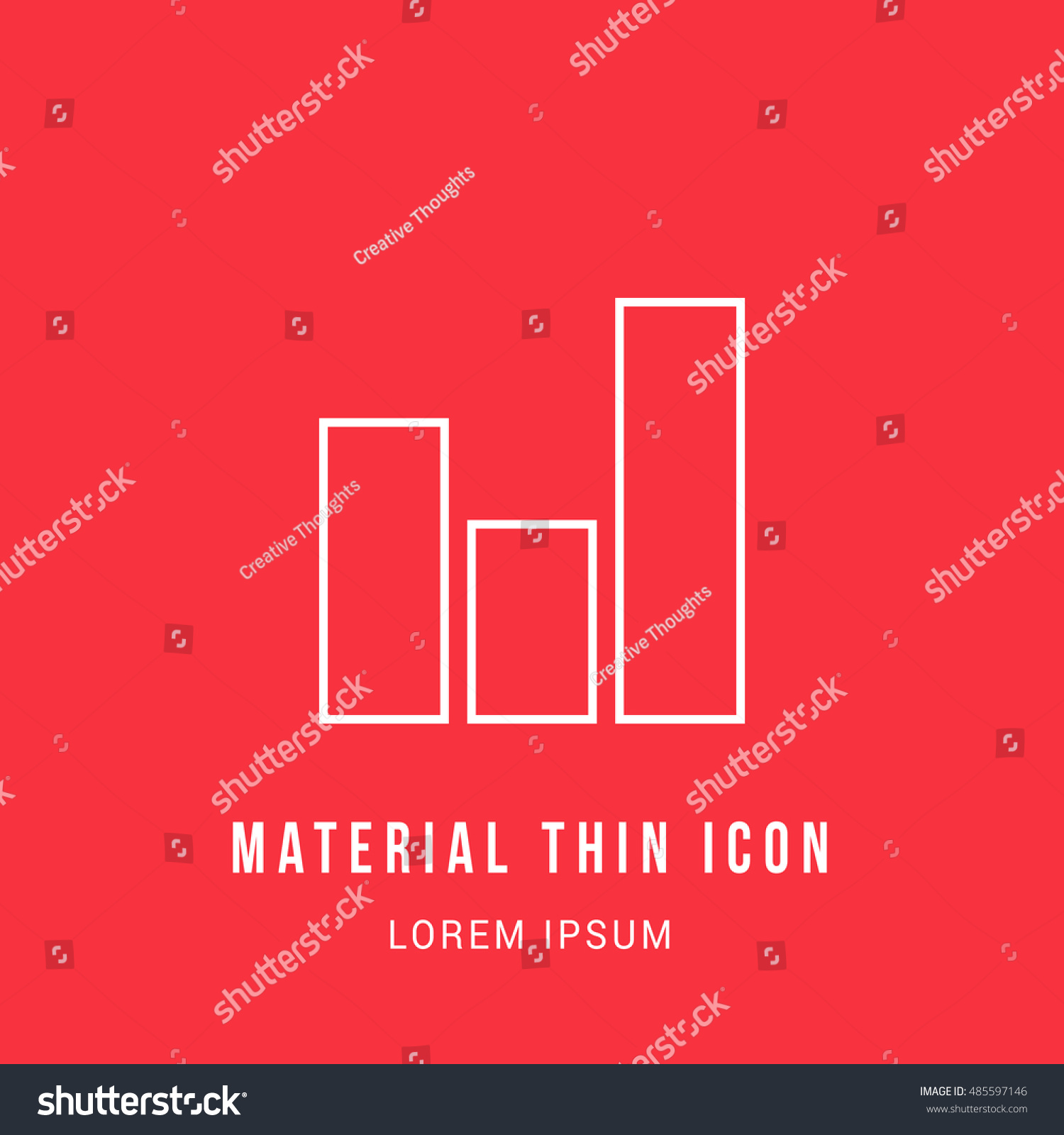 Bar Chart Bright Red Material Designed Stock Vector (Royalty Free ...