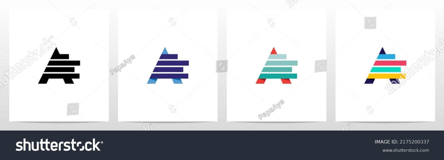 Bar Chart Letter Logo Design Stock Vector (Royalty Free) 2175200337 ...