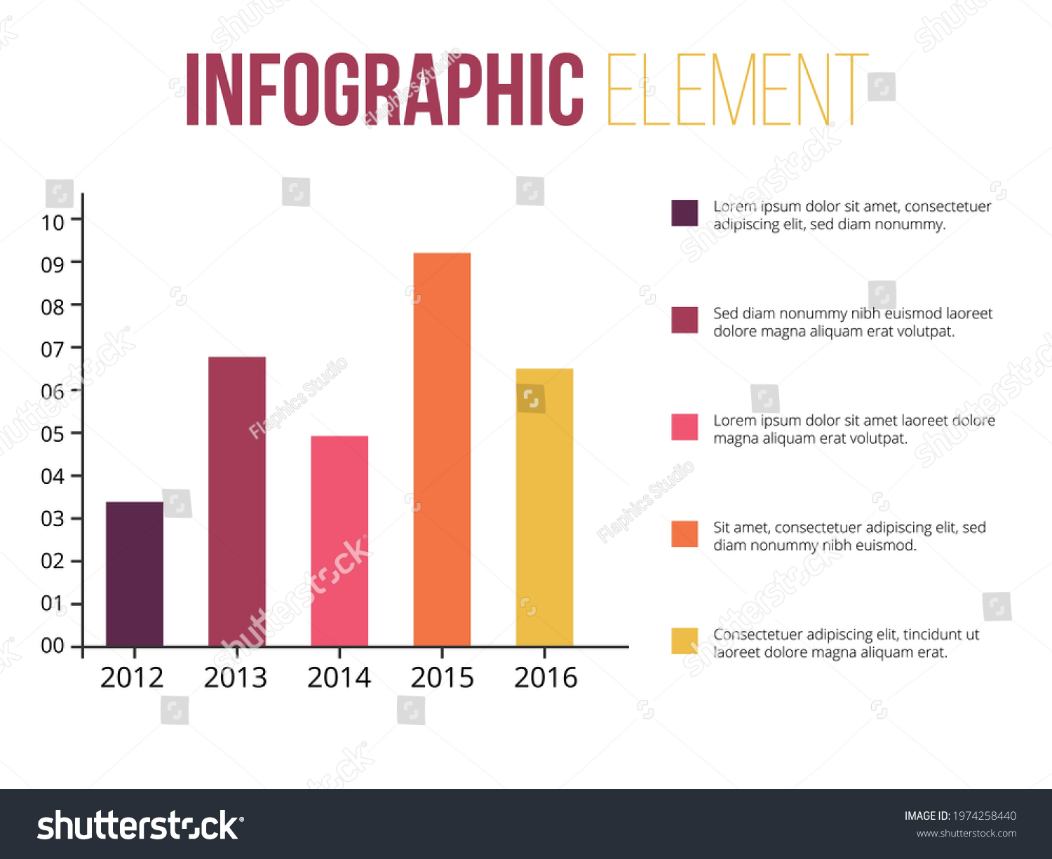 Bar Chart Information Infographic Element Stock Vector (Royalty Free ...