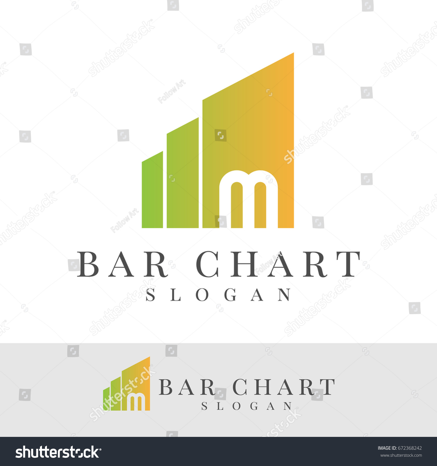 Bar Chart Initial Letter M Logo Stock Vector (Royalty Free) 672368242 ...