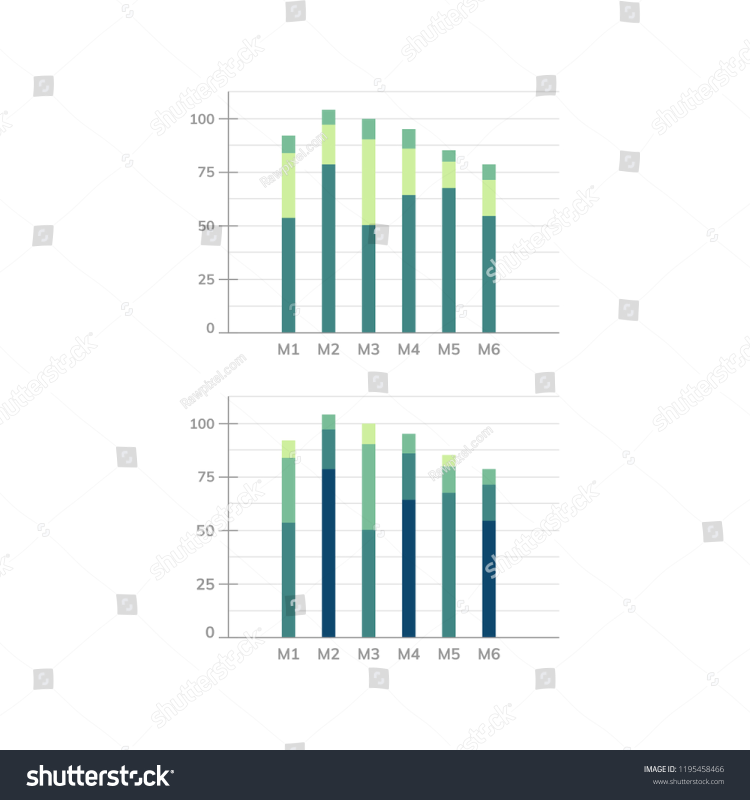 vector de estadísticas de gráfico de: vector de stock (libre de ...