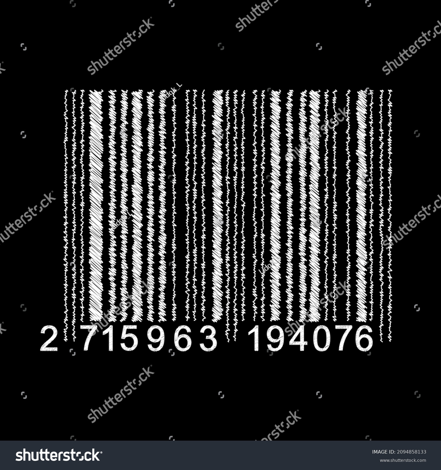 Bar Code Isolated On Black Background Stock Vector (Royalty Free ...