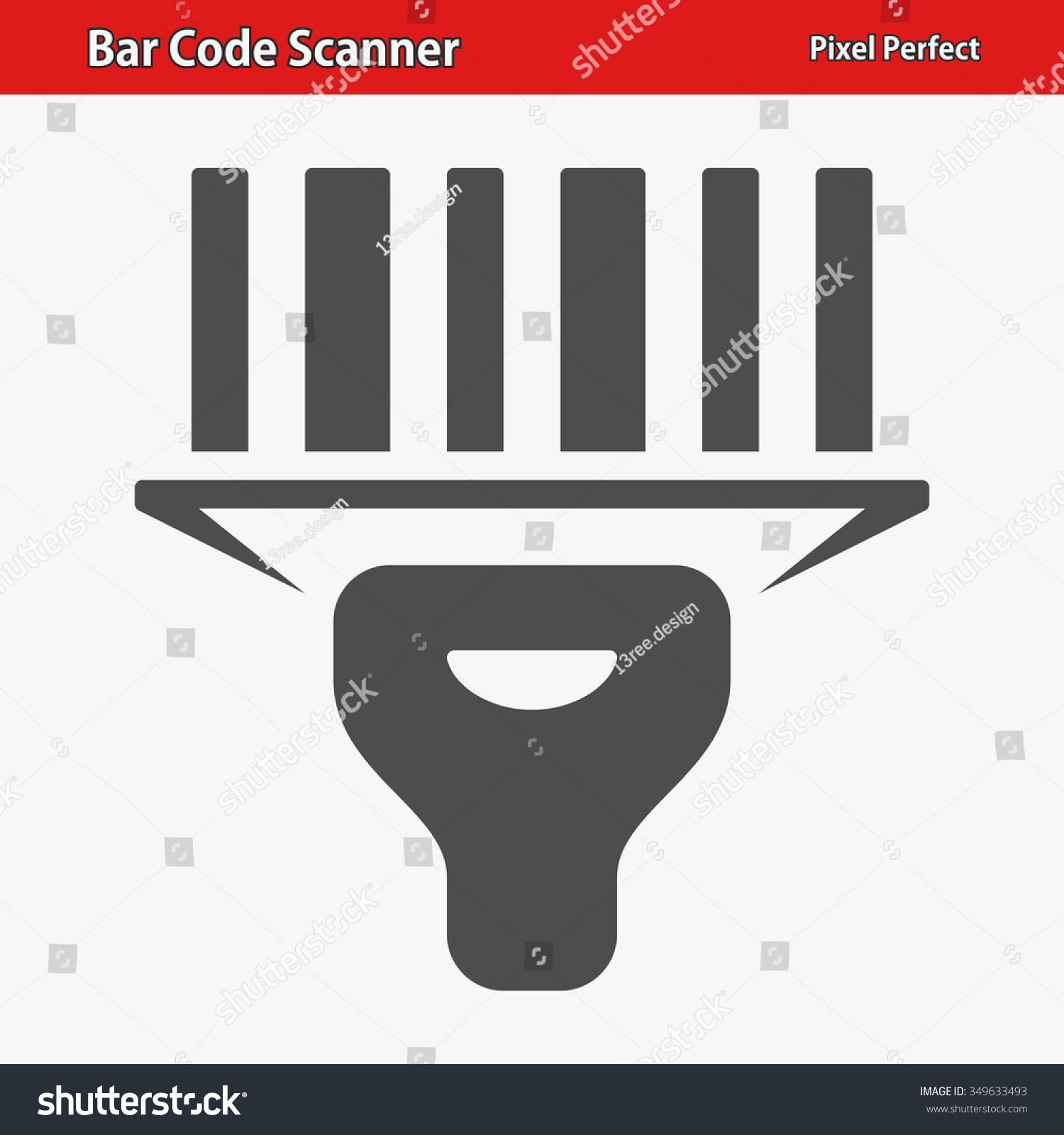 Bar Code Scanner Icon Professional Pixel Stock Vector (Royalty Free ...