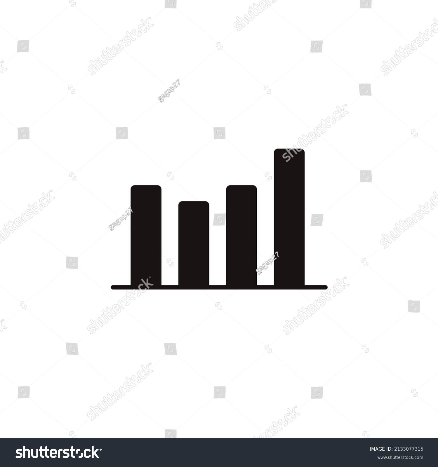 Bar Graph Icons Symbol Vector Elements Stock Vector (Royalty Free ...