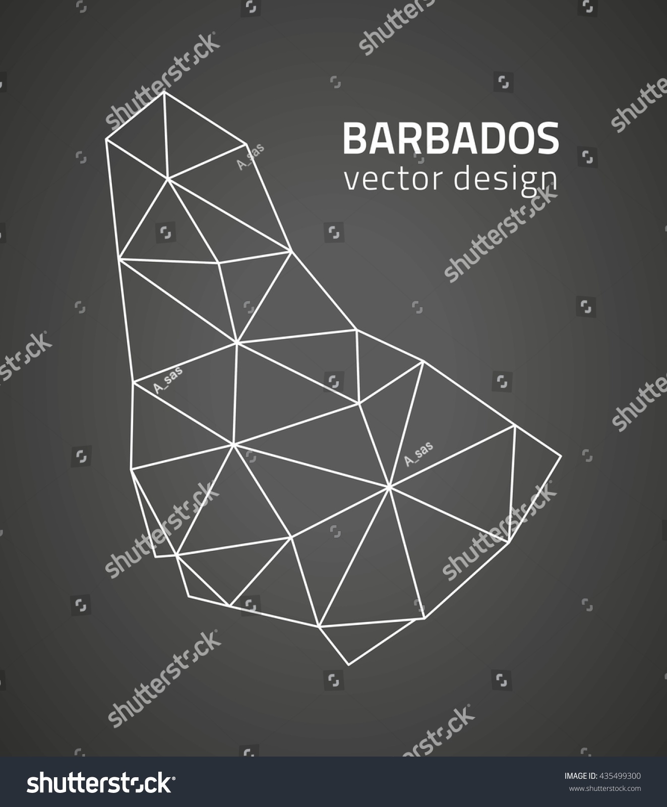 Barbados Vector Black Outline Map: vetor stock (livre de direitos ...
