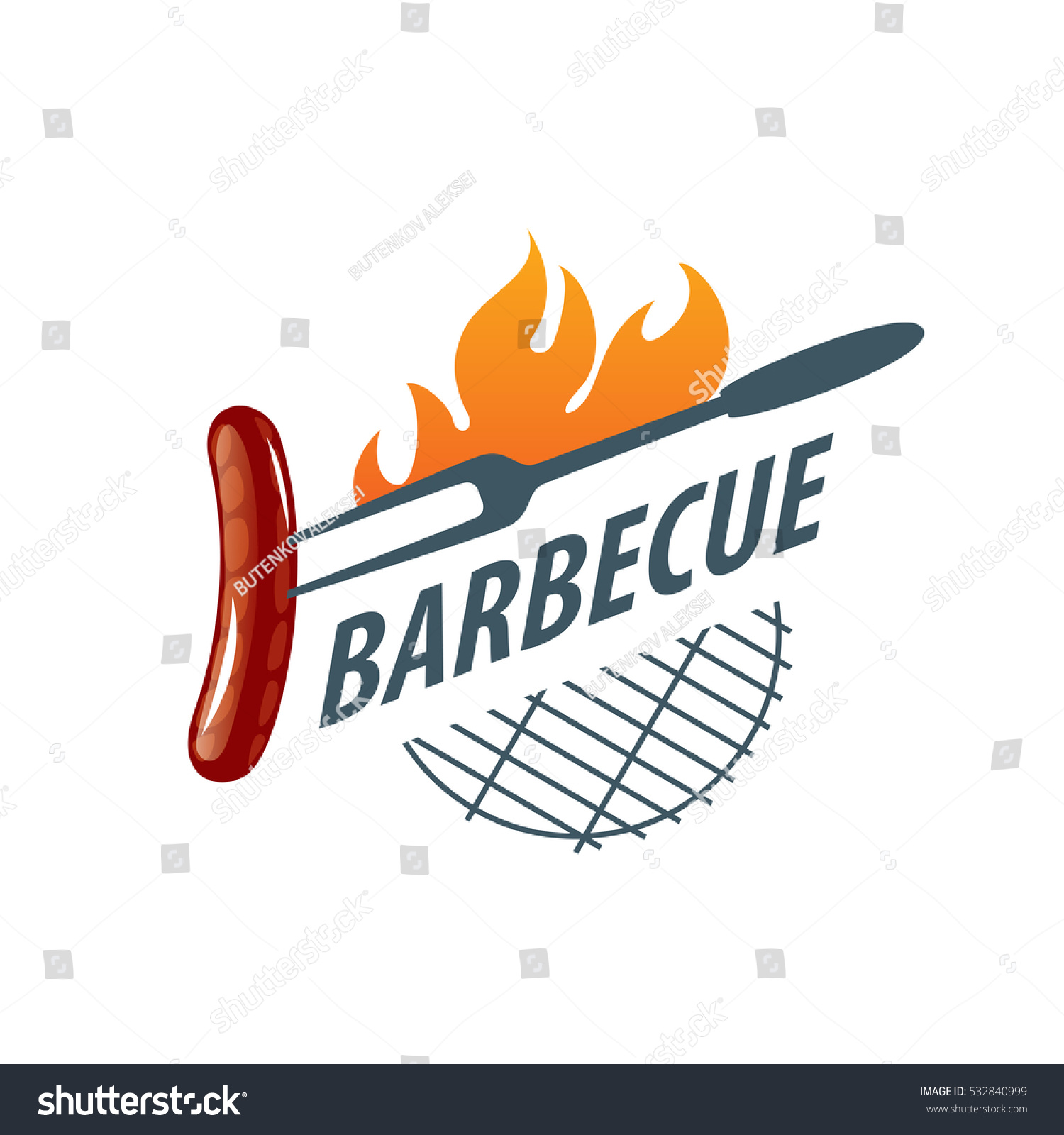 Barbecue Logo Vector Stock Vector (Royalty Free) 532840999