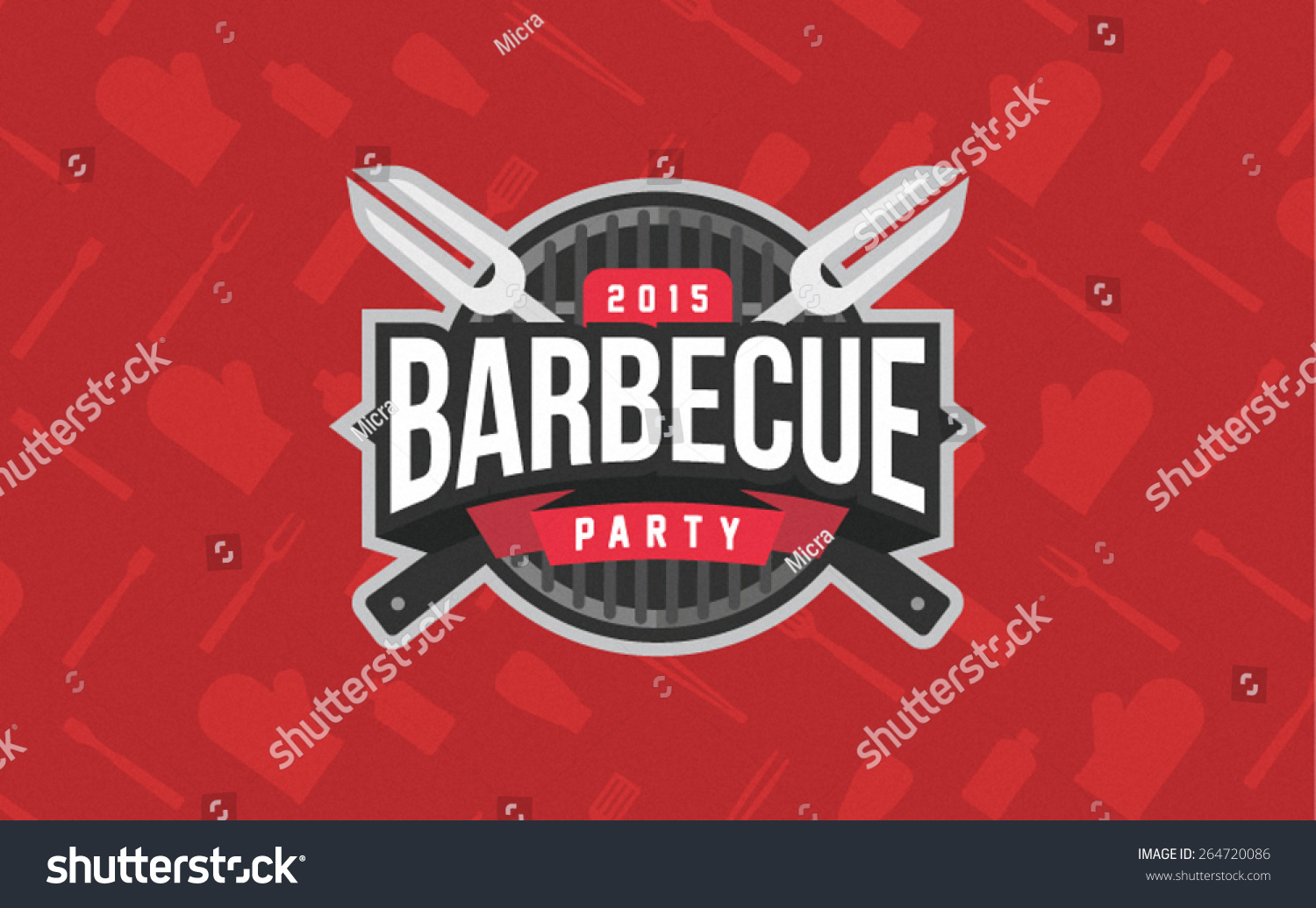 Barbecue Party Logo Stock-vektorgrafik 264720086 - Shutterstock