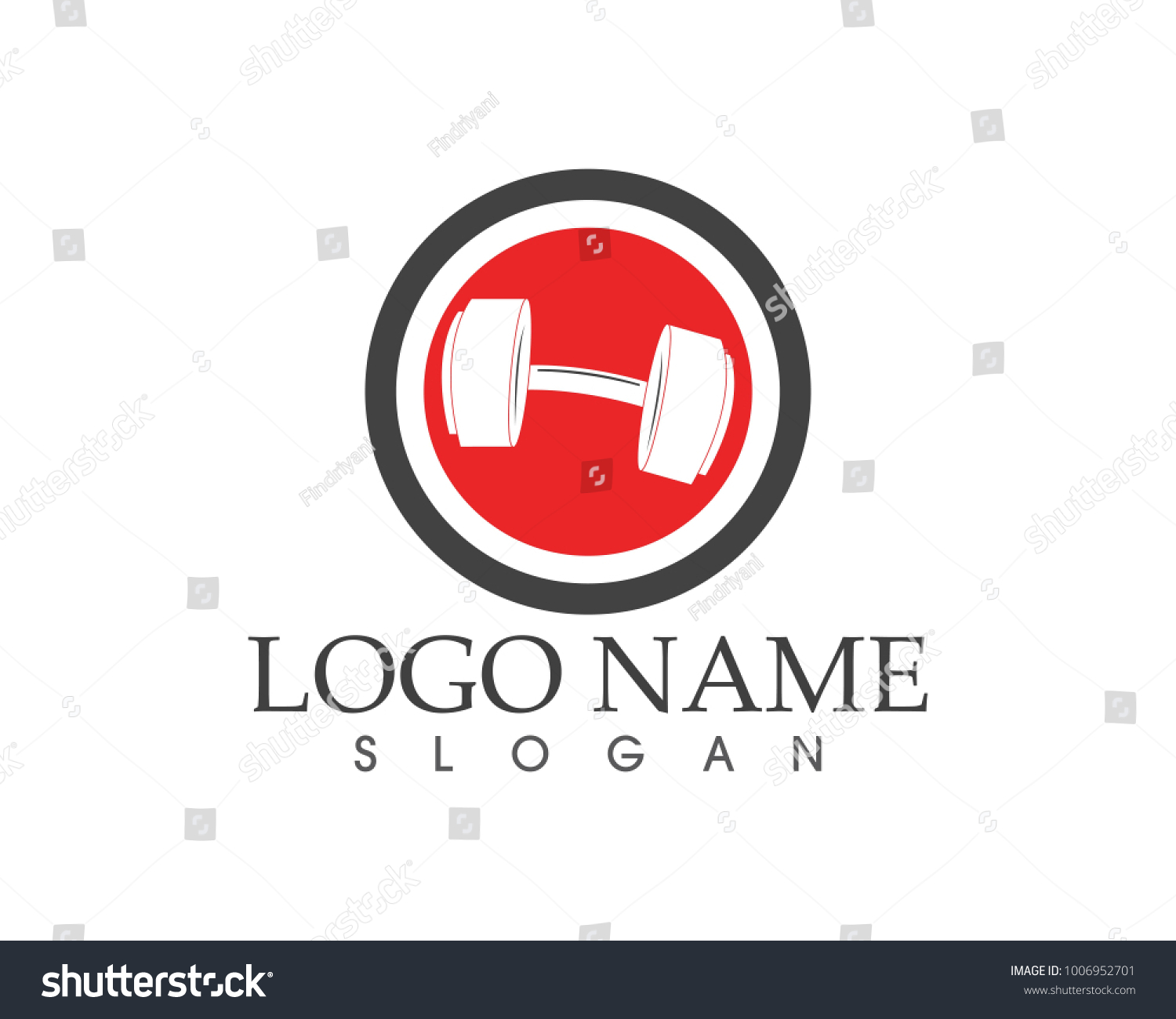 Barbell Icon Logo Design Stock Vector (Royalty Free) 1006952701 ...