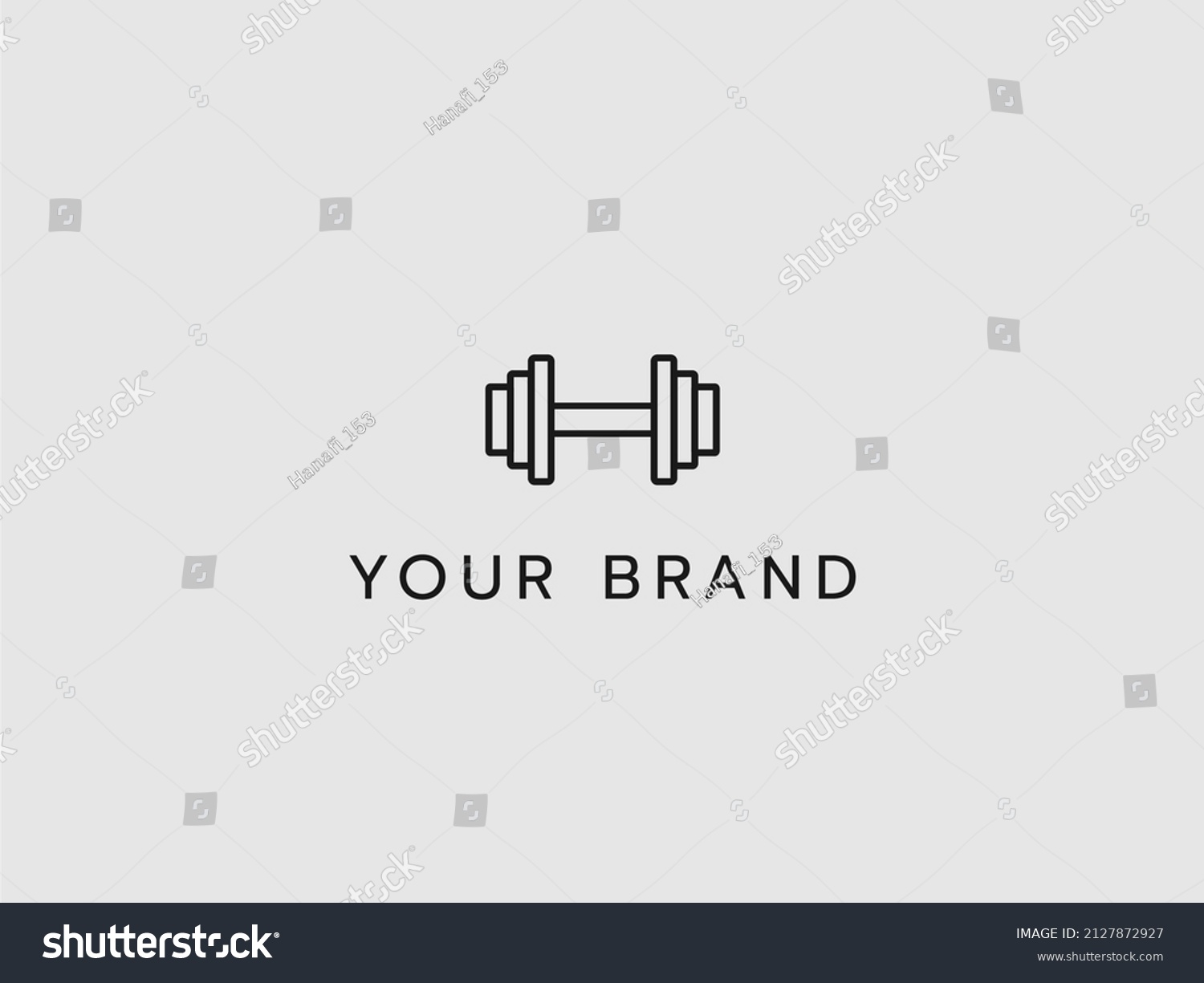 Barbell Logo Design Template Vector Stock Vector (Royalty Free ...