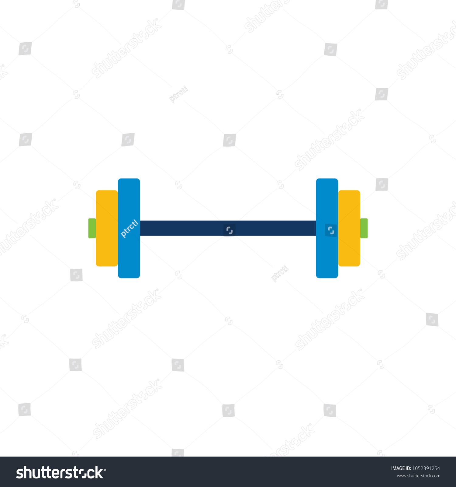 Barbell Logo Icon Design Stock Vector (Royalty Free) 1052391254