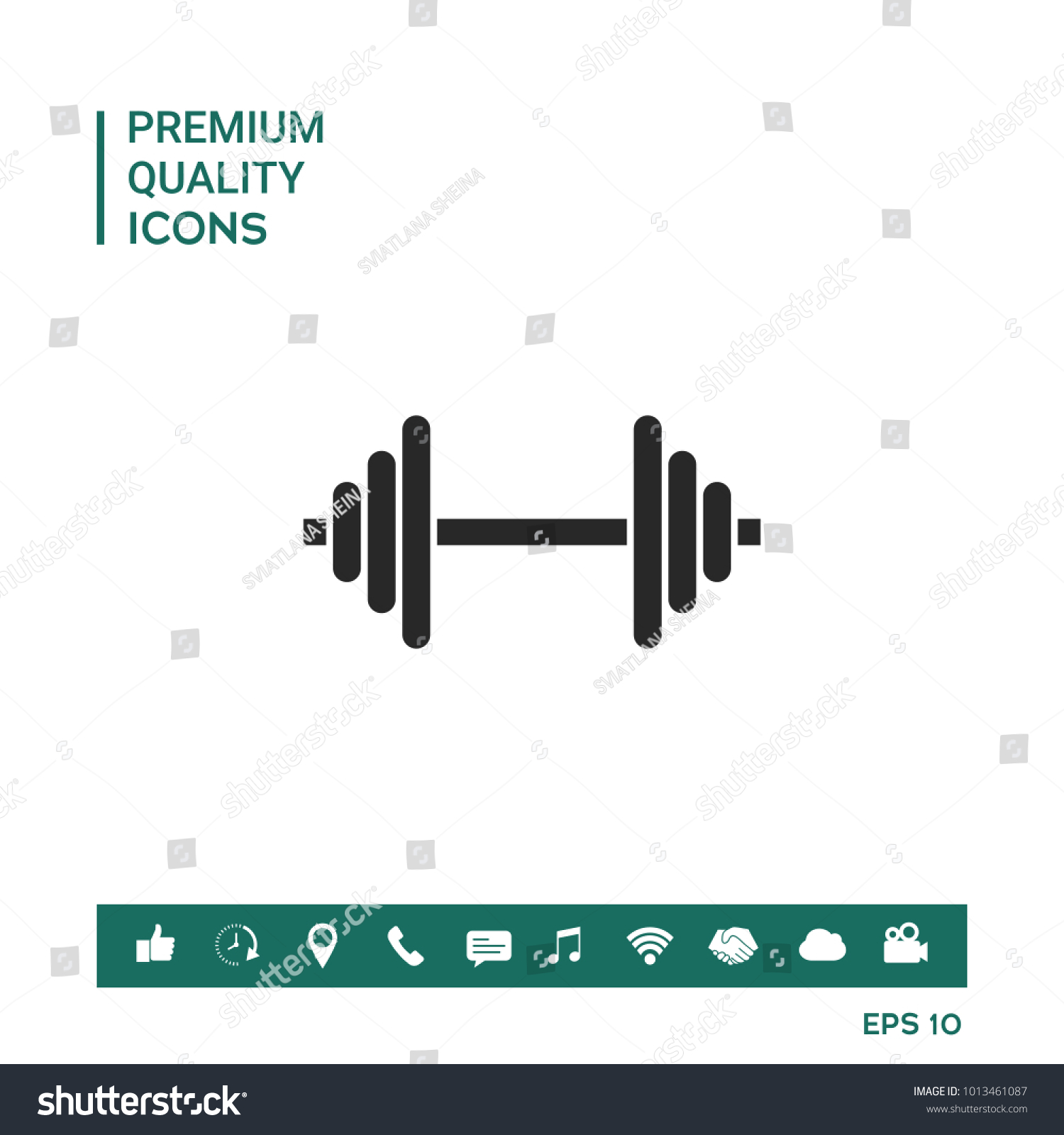 Barbell Symbol Icon Stock Vector (Royalty Free) 1013461087 | Shutterstock