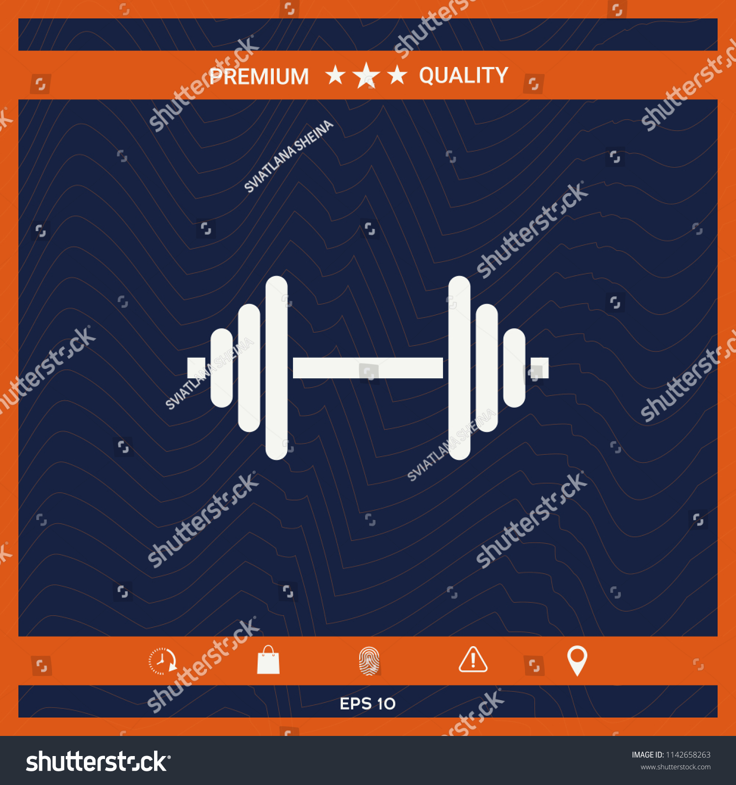 Barbell Symbol Icon Stock Vector (Royalty Free) 1142658263 | Shutterstock
