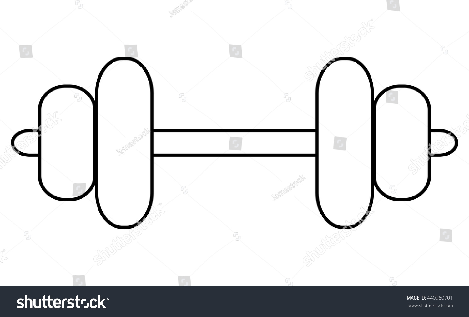 Barbell Vector Illustration Stock Vector (Royalty Free) 440960701 ...