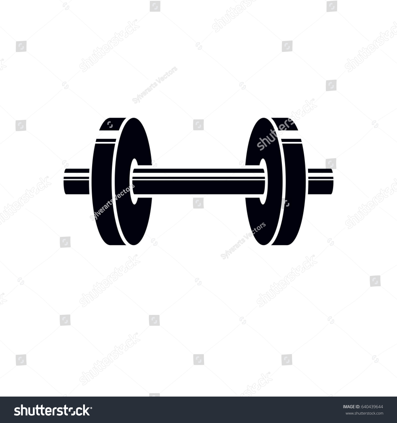 Barbell Vector Logo Stylized Illustration: vector de stock (libre de ...