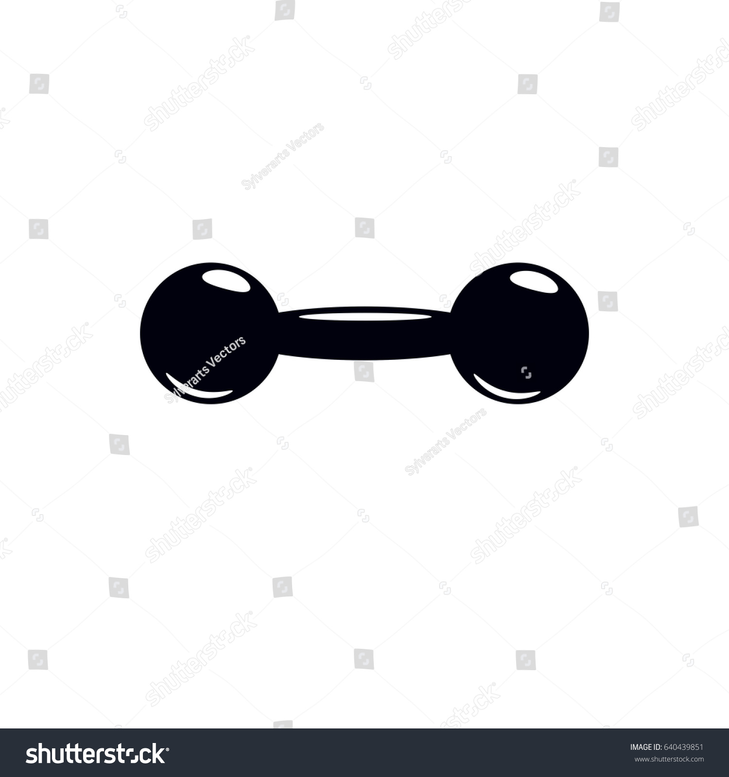 Barbell Vector Logo Stylized Illustration Stock Vector (Royalty Free ...