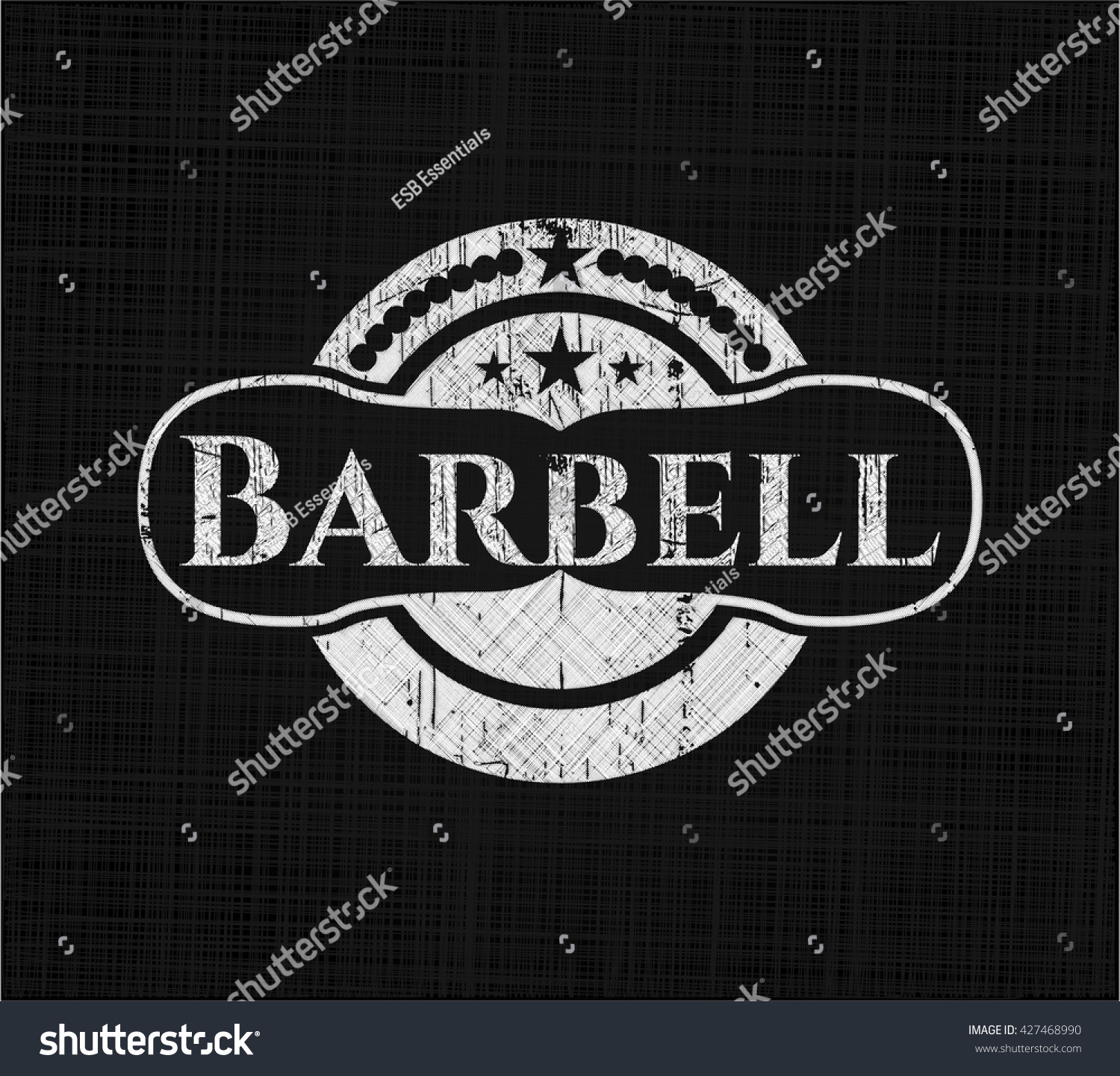 Barbell Chalkboard Texture Stock Vector (Royalty Free) 427468990 ...