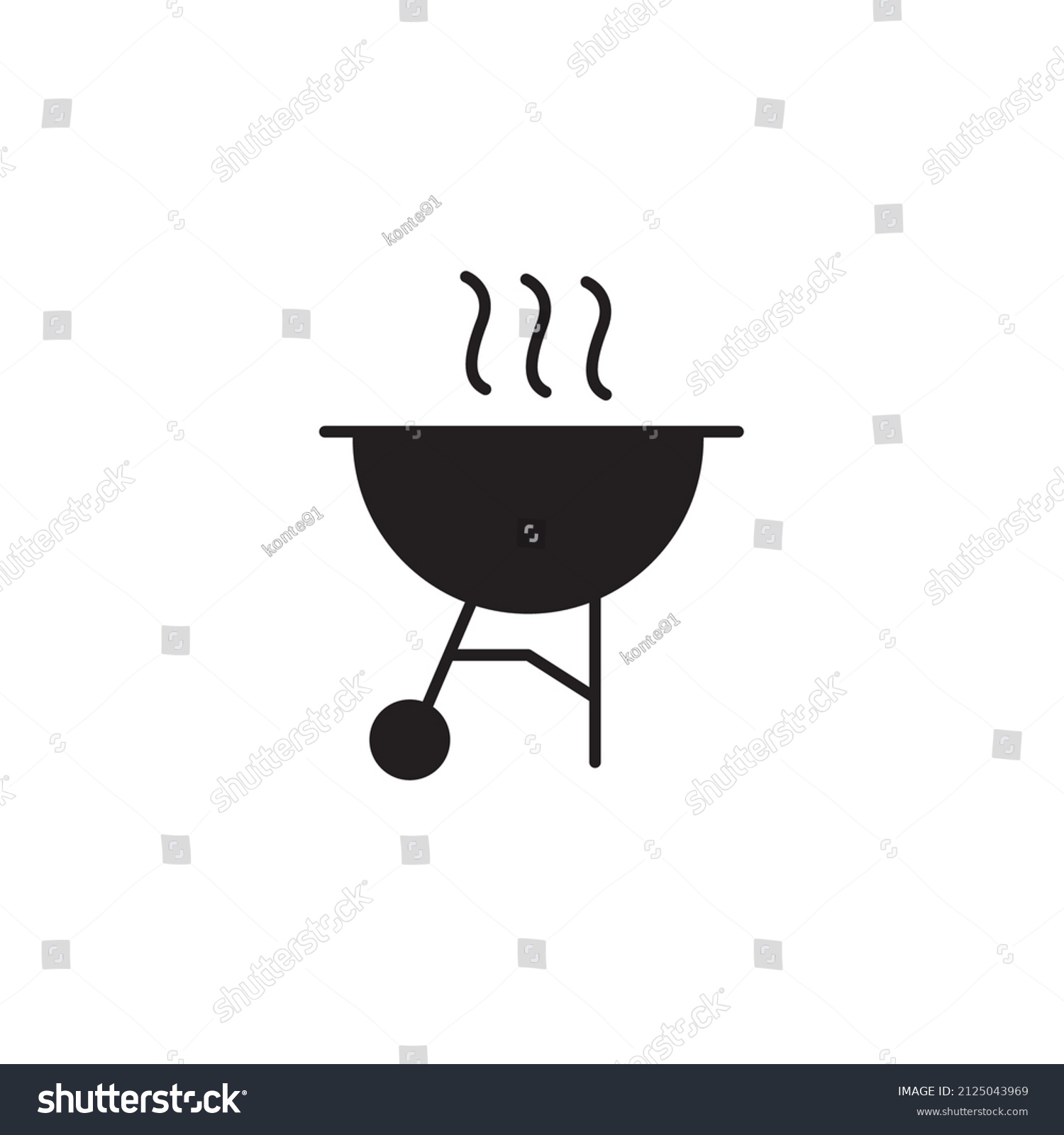 Barbeque Icons Symbol Vector Elements Infographic Stock Vector (Royalty ...