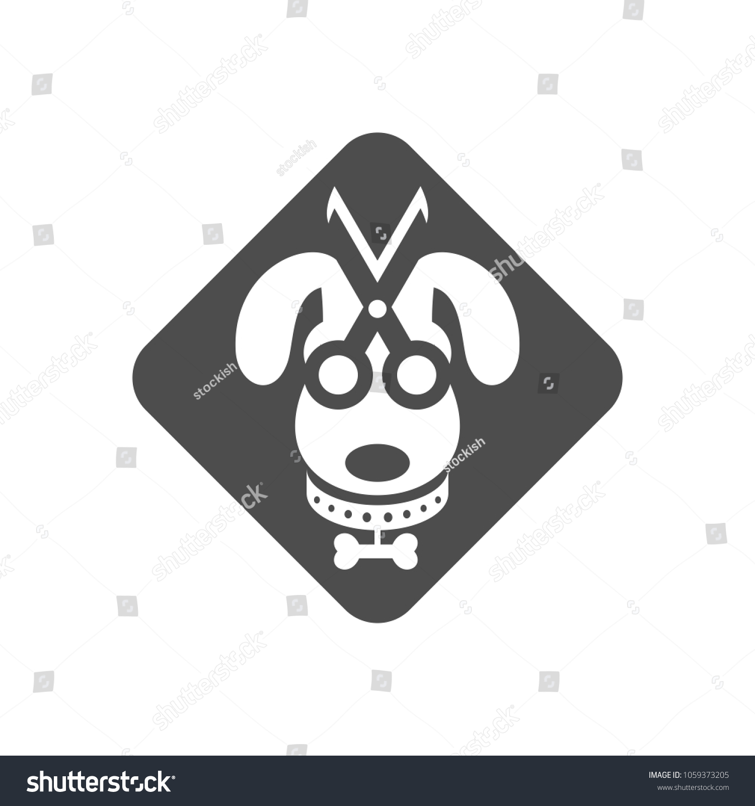Barber Dog Vector Logo Stock Vector (Royalty Free) 1059373205 ...
