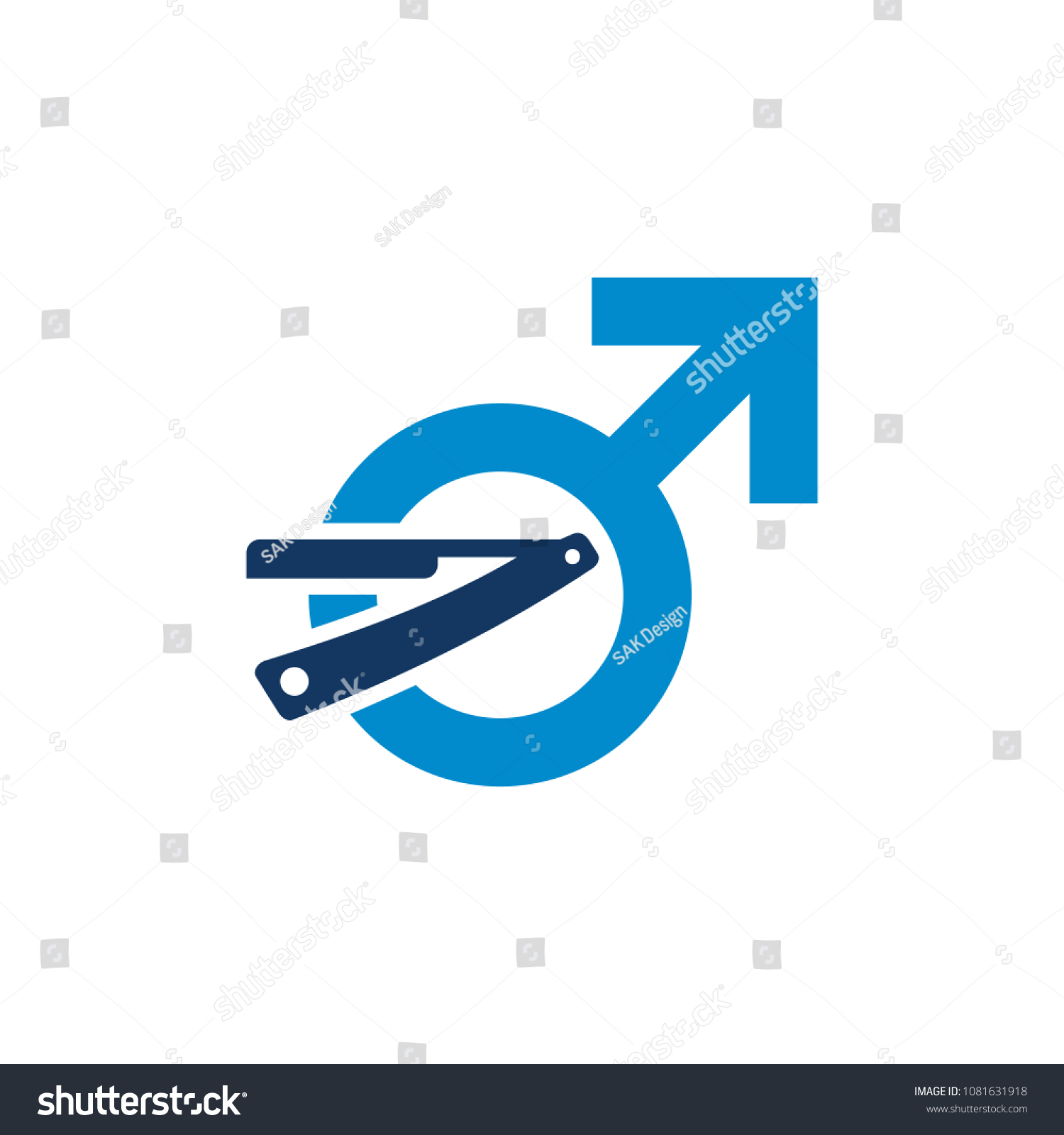Barber Man Logo Icon Design Stock Vector (Royalty Free) 1081631918