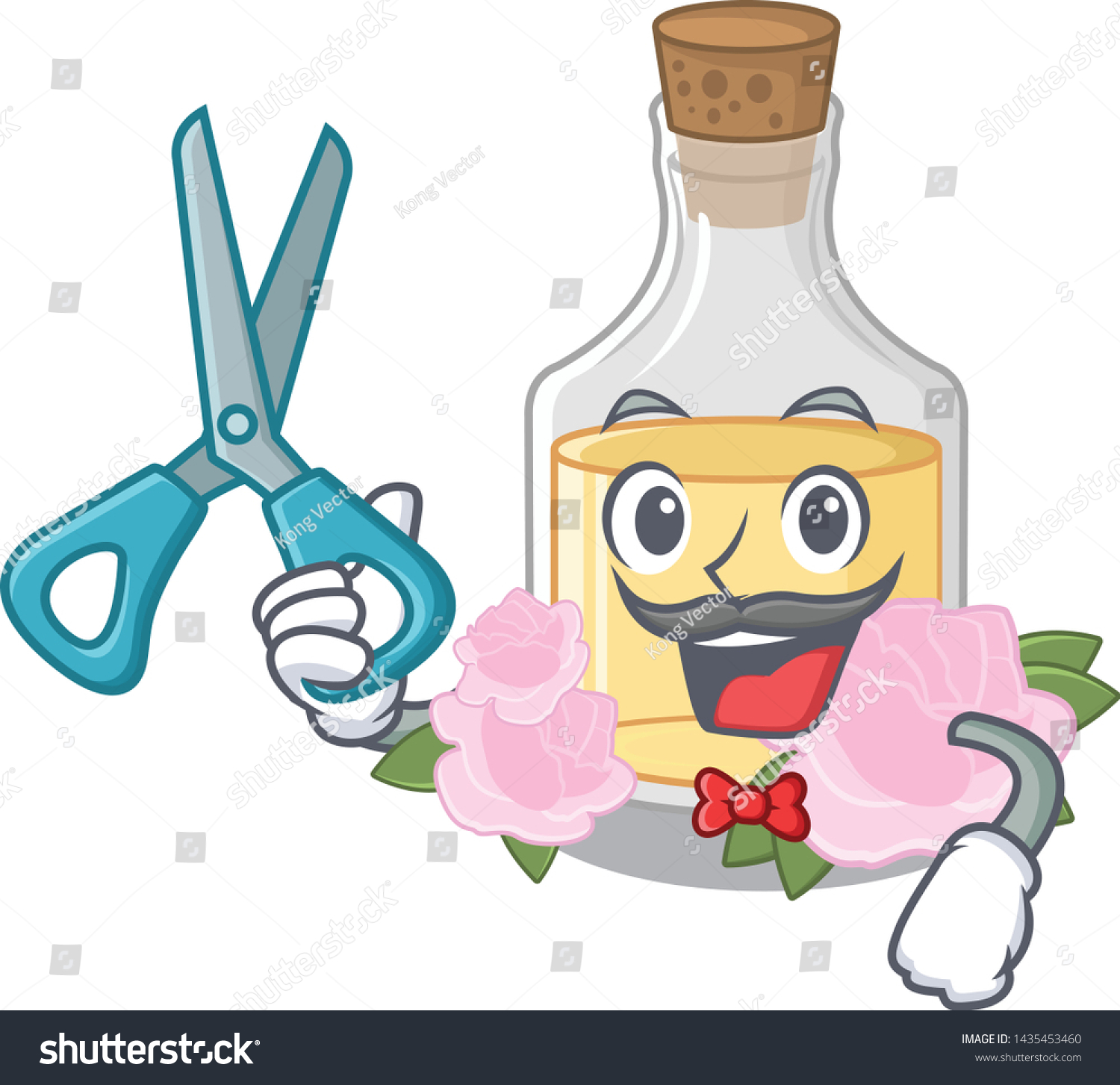 Barber Rose Oil Stored Character Glass Stock Vector (Royalty Free ... Barber Rose Oil Stored Character Glass Stock Vector (Royalty Free ...