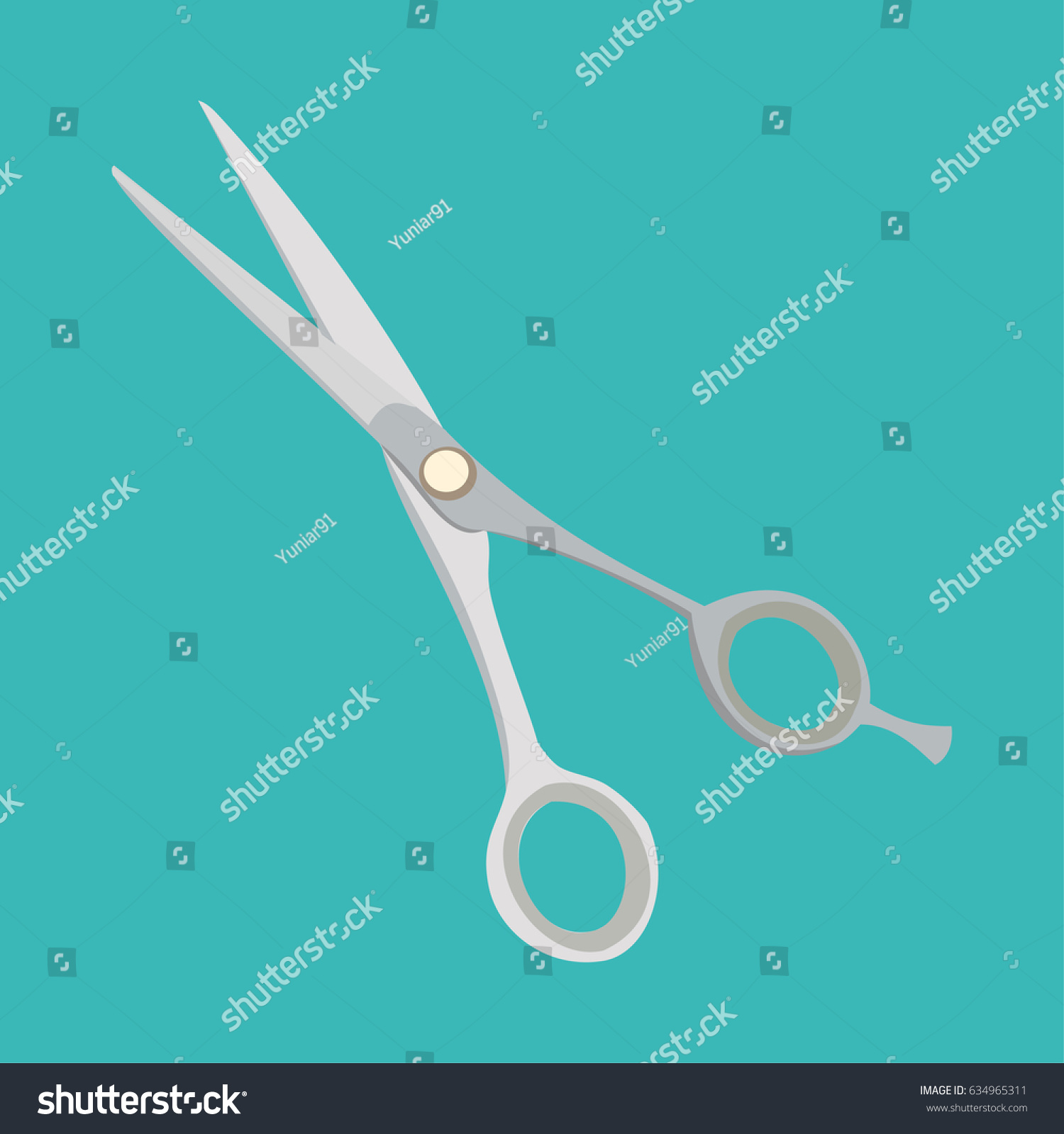Barbers Scissors Vector Illustration Stock Vector (Royalty Free ...