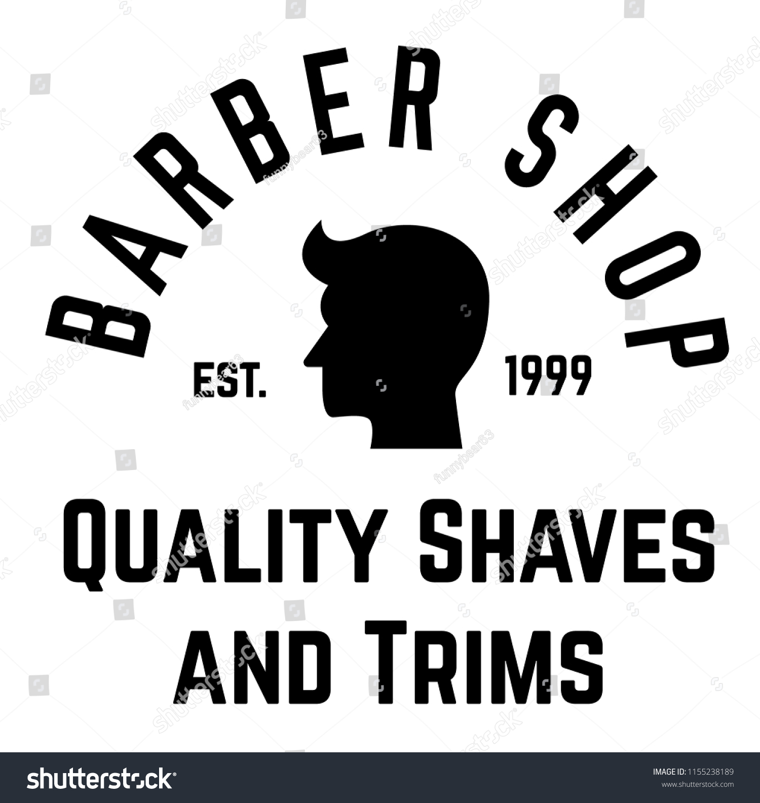 Barber Shop Label Stock Vector (Royalty Free) 1155238189 | Shutterstock