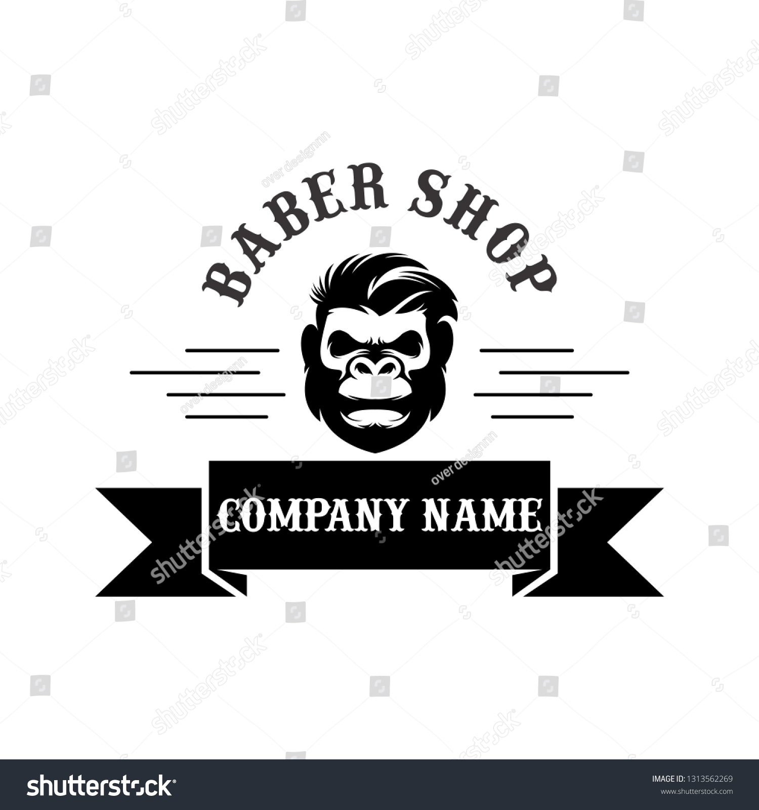 Barber Shop Logo Design Stock Vector (Royalty Free) 1313562269 ...