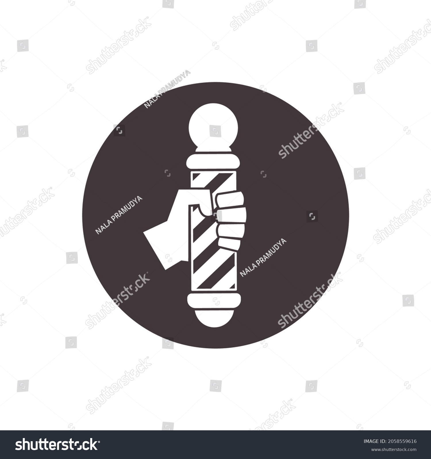 Barber Shop Logo Pole Vector Image Stock Vector (Royalty Free ...