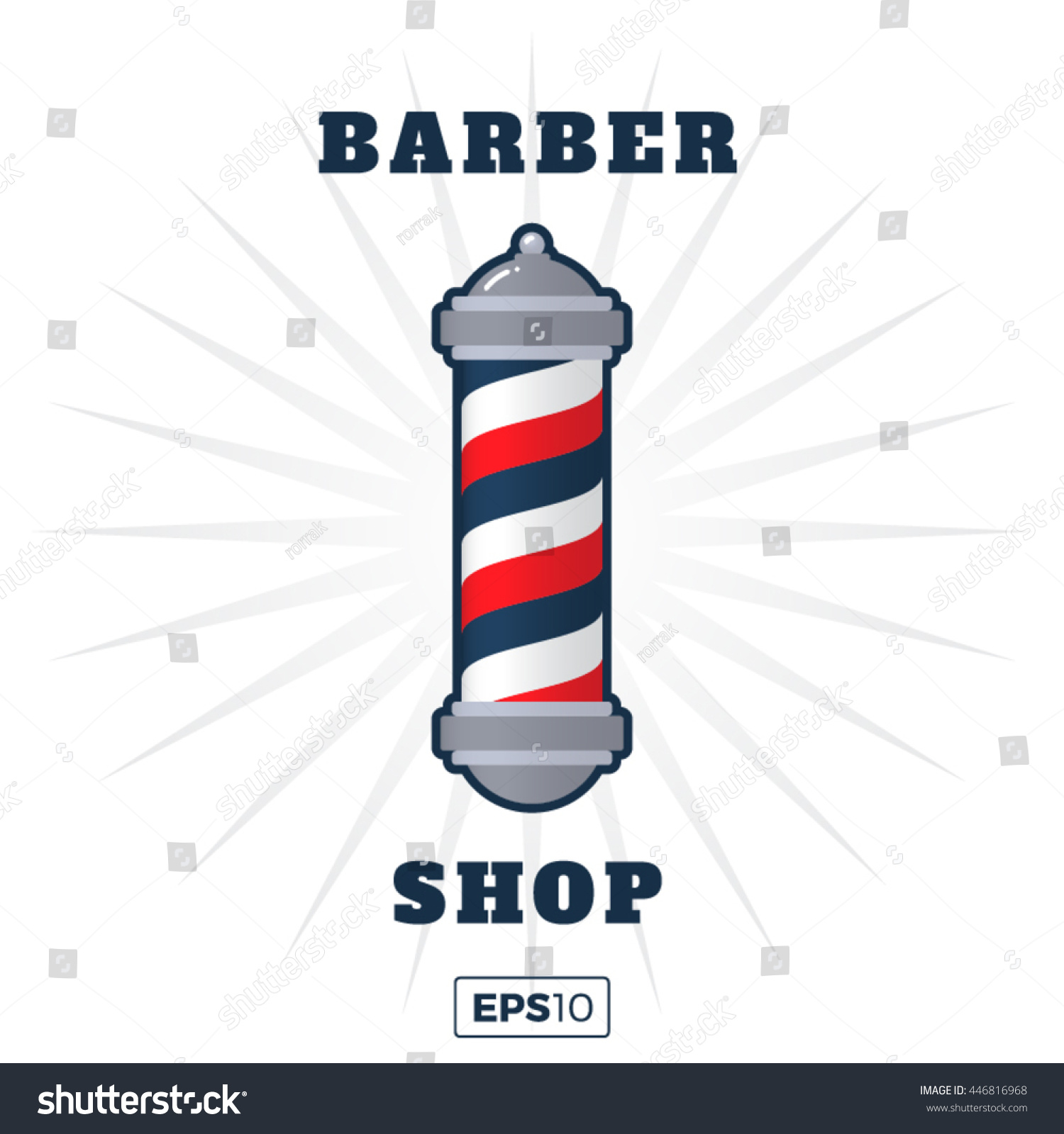 Barber Shop Sign Stock Vector (Royalty Free) 446816968 | Shutterstock
