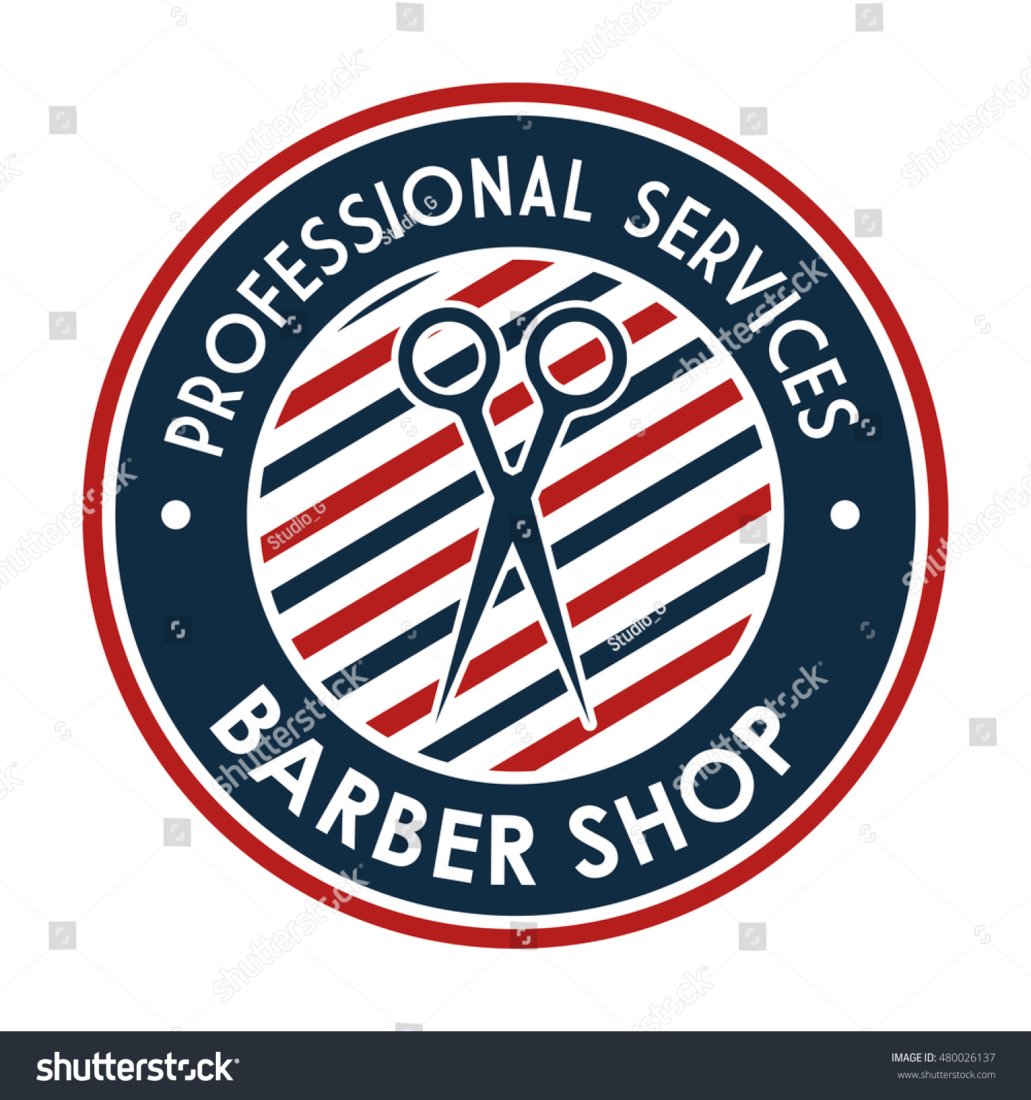 Barber Shop Stamp Stock Vector (Royalty Free) 480026137
