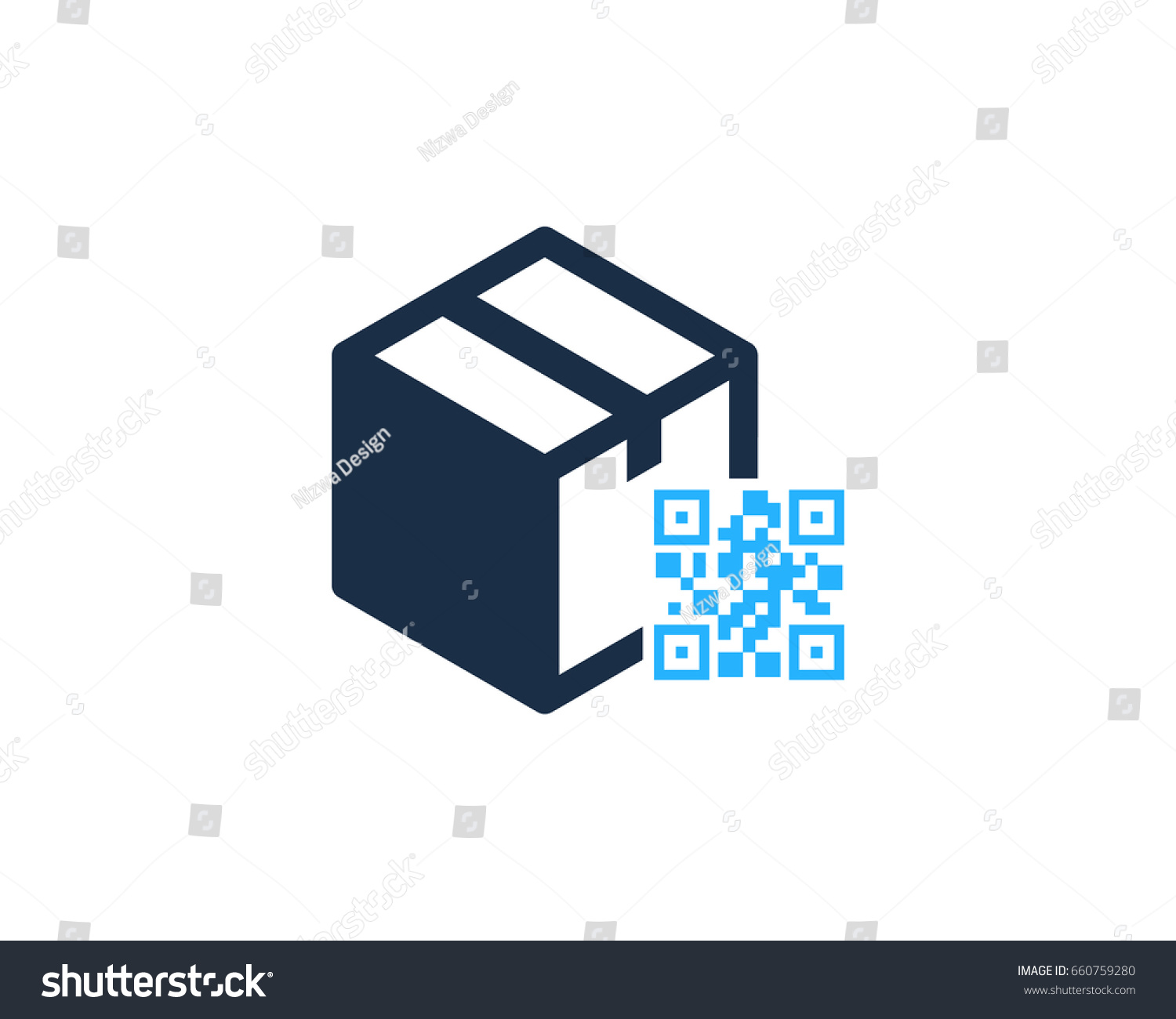 Barcode Box Icon Logo Design Element Stock Vector (Royalty Free ...