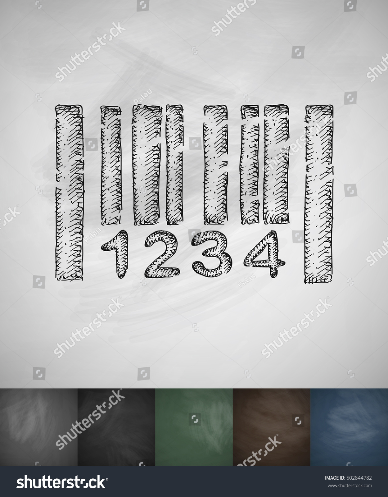 Barcode Icon Hand Drawn Vector Illustration Stock Vector (Royalty Free ...