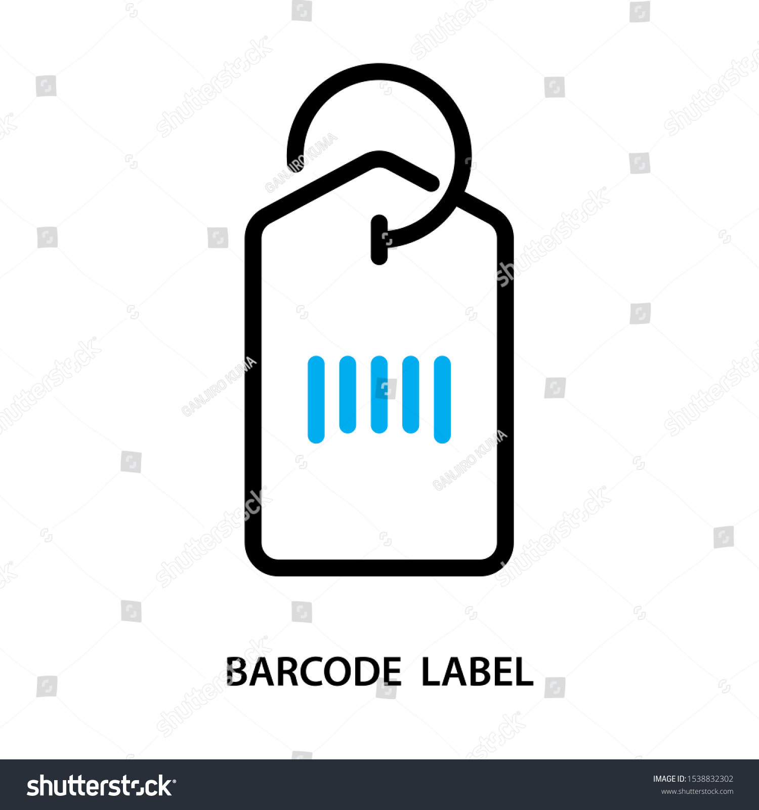 Barcode Label Simple Design Line Vector Stock Vector (Royalty Free ...