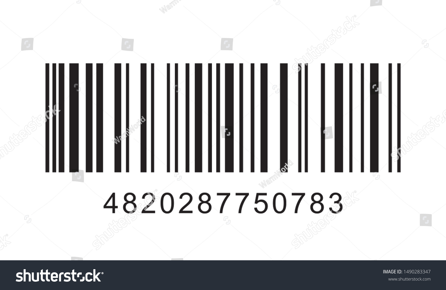 Barcode On White Background Vector Illustration Stock Vector (Royalty ...