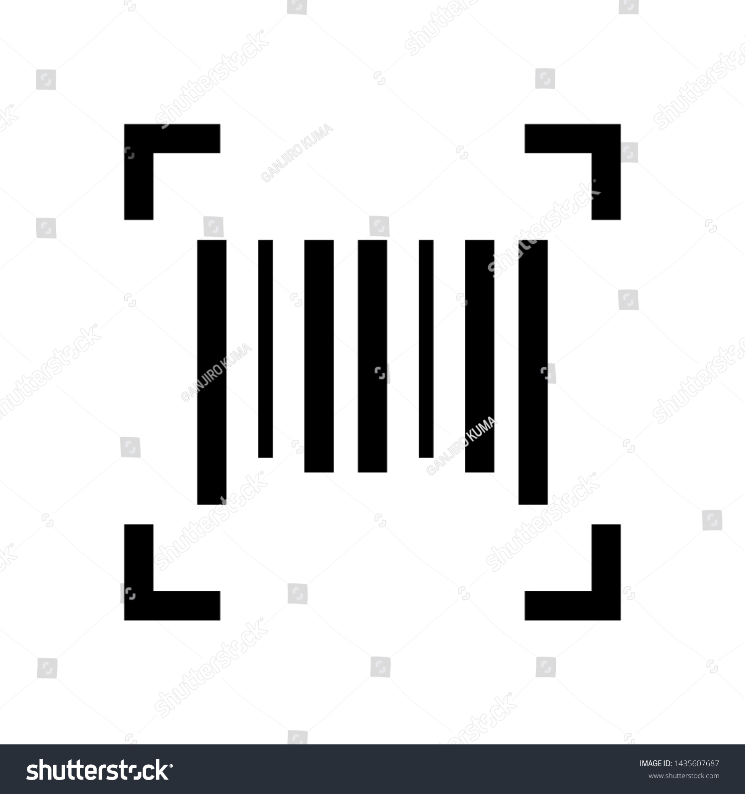 Barcode Scan Icon Stroke Outline Style: vector de stock (libre de ...