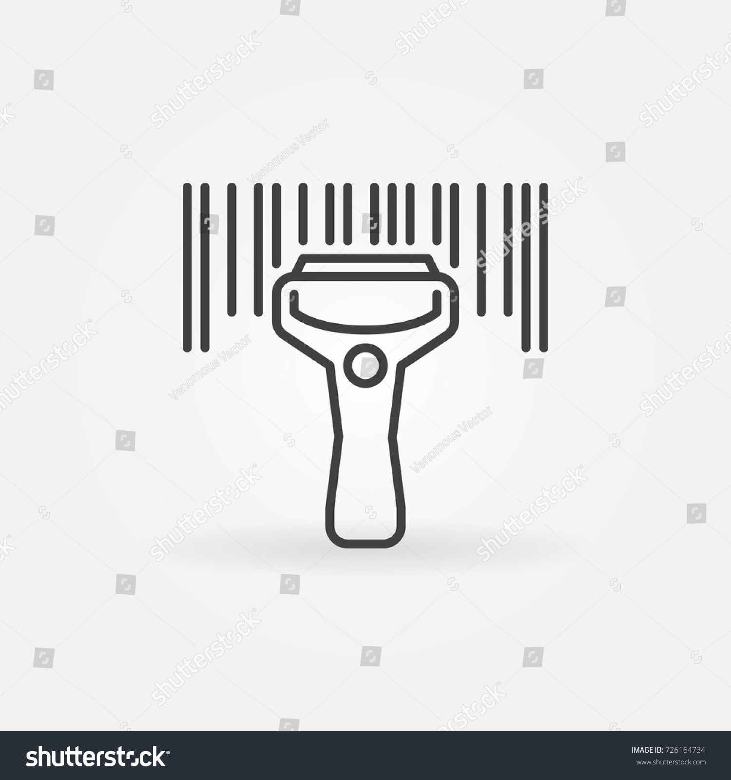 Vektor Stok Ikon linear pemindaian barcode. simbol konsep (Tanpa ...