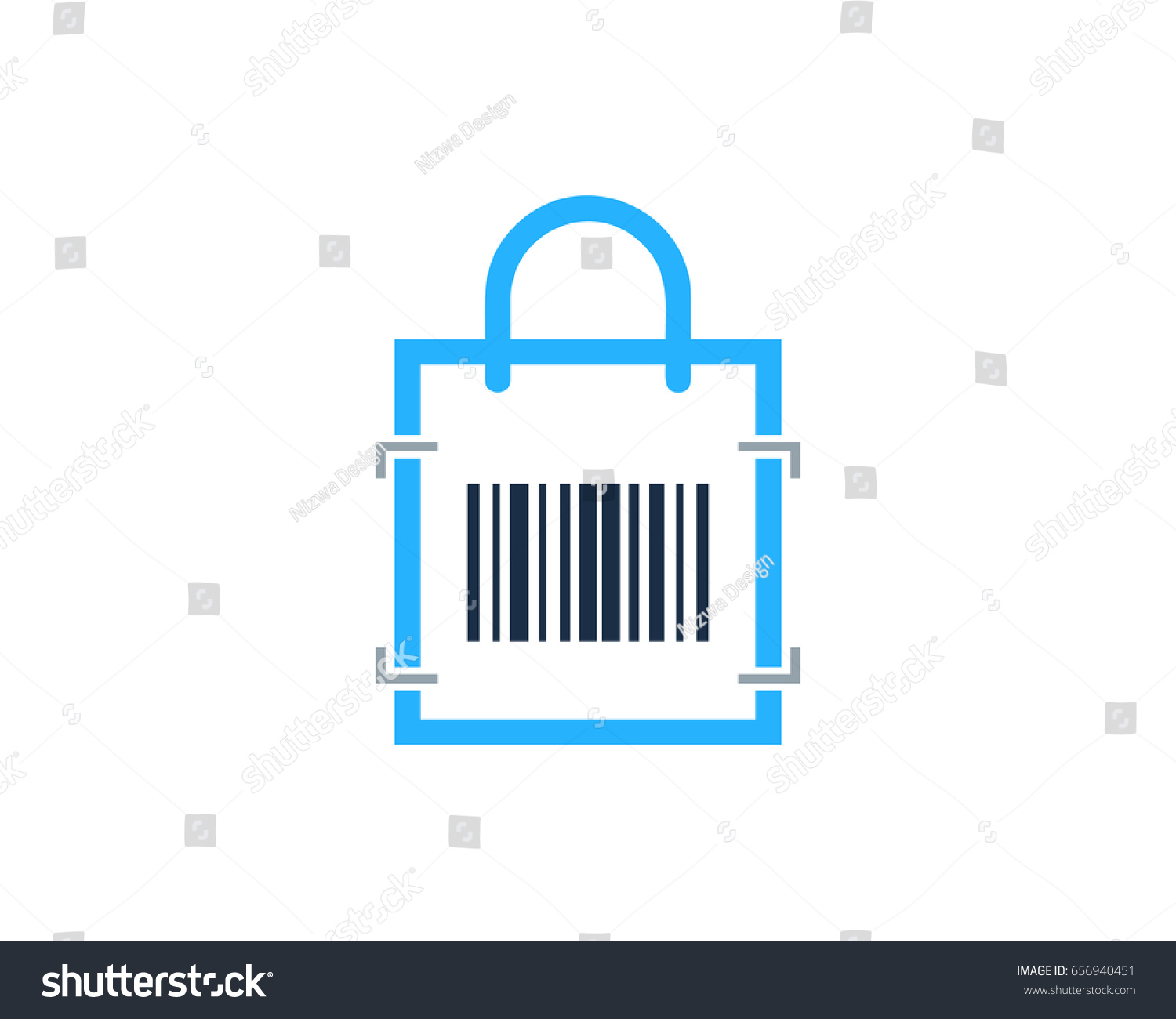 Barcode Shop Icon Logo Design Element Stock Vector (Royalty Free) 656940451