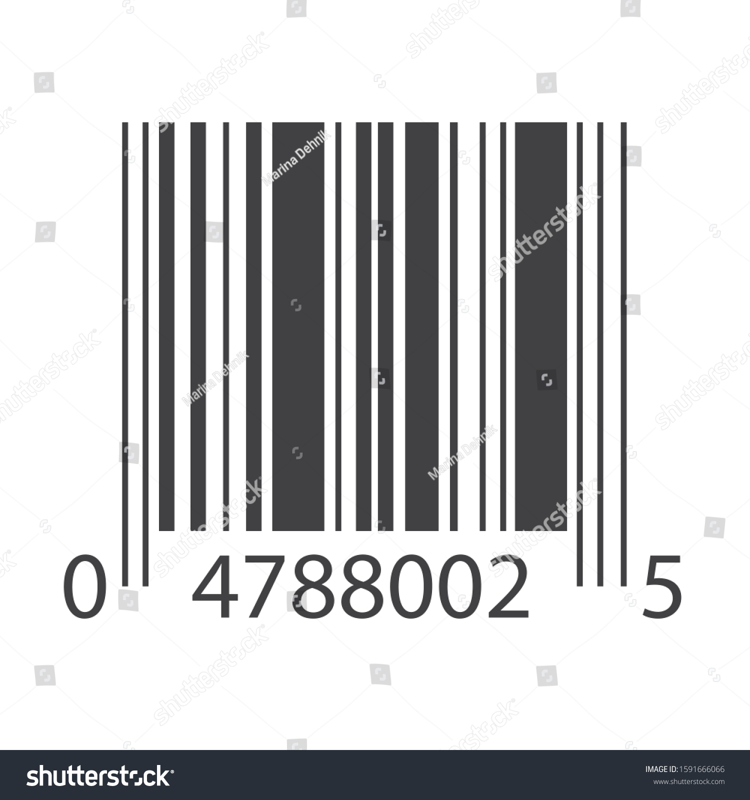 Barcode Symbol Bar Code Icon Template: vector de stock (libre de ...