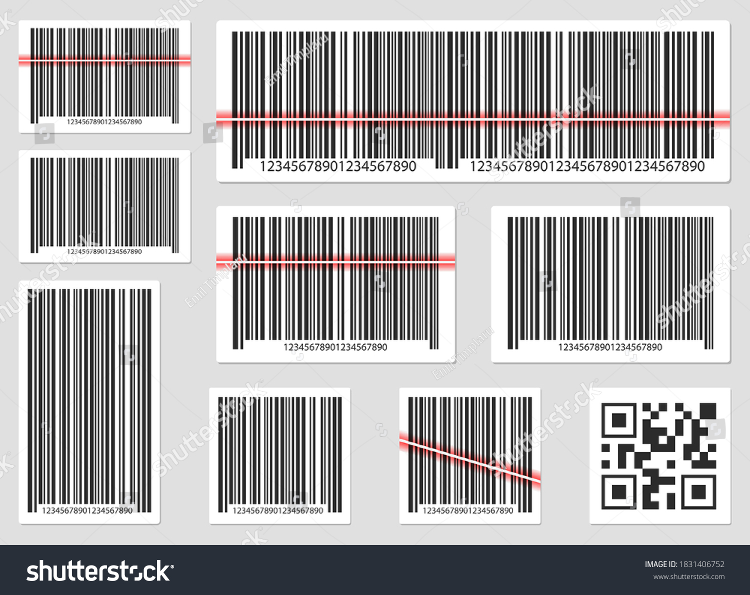 Barcode Vector Design Illustration Isolated On Stock Vector (Royalty ...