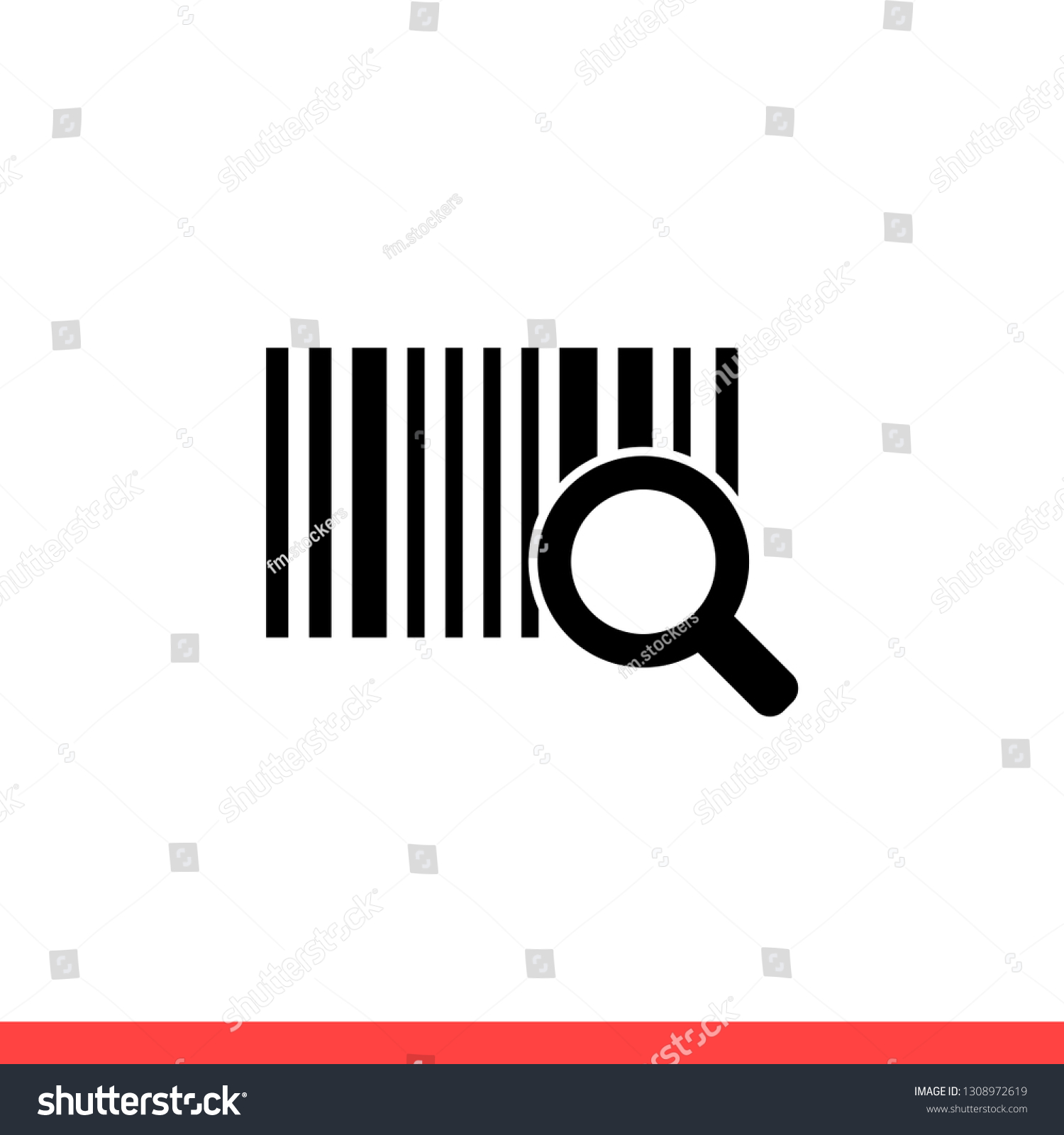 Barcode Vector Icon Label Symbol Simple Stock Vector (Royalty Free ...