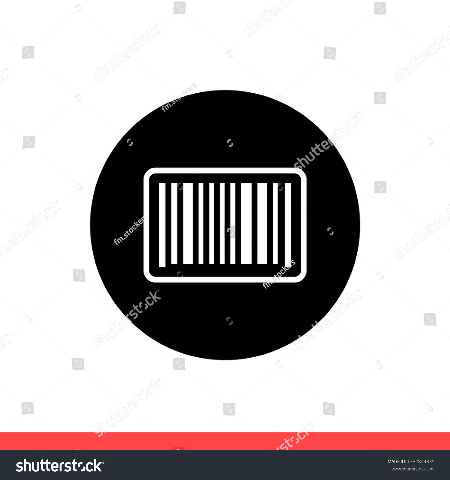 Barcode Vector Icon Label Symbol Simple Stock Vector (Royalty Free ...