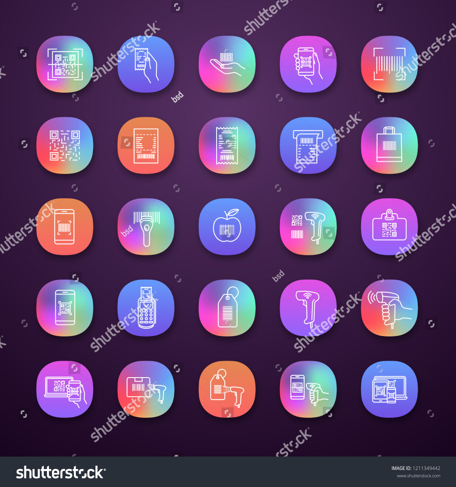 Barcodes App Icons Set Linear Matrix Stock Vector (Royalty Free) 1211349442 Barcodes App Icons Set Linear Matrix Stock Vector (Royalty Free) 1211349442