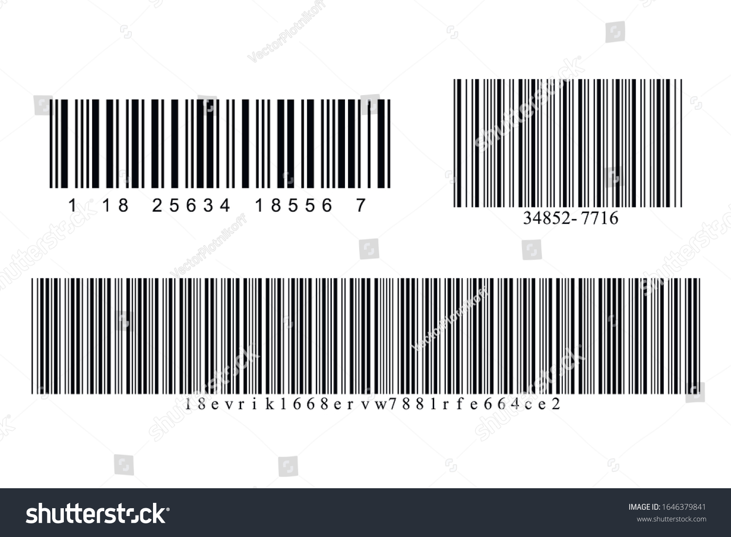 Strichcodes-Symbol-Sammlung einzeln auf weißem Hintergrund. Schwarz ...