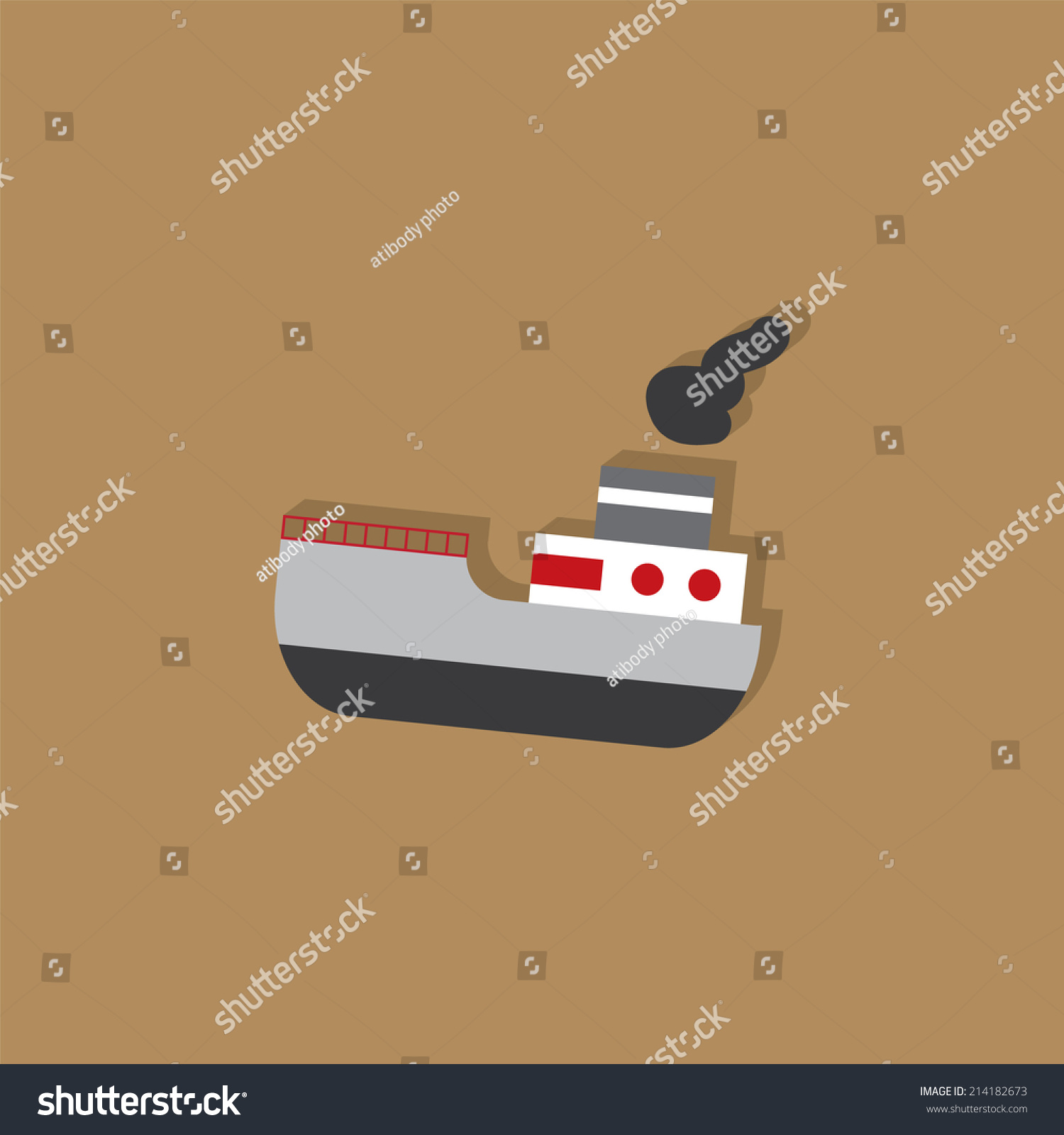 Barges Flat Icon Vector Illustration Eps10 Stock Vector (Royalty Free ...