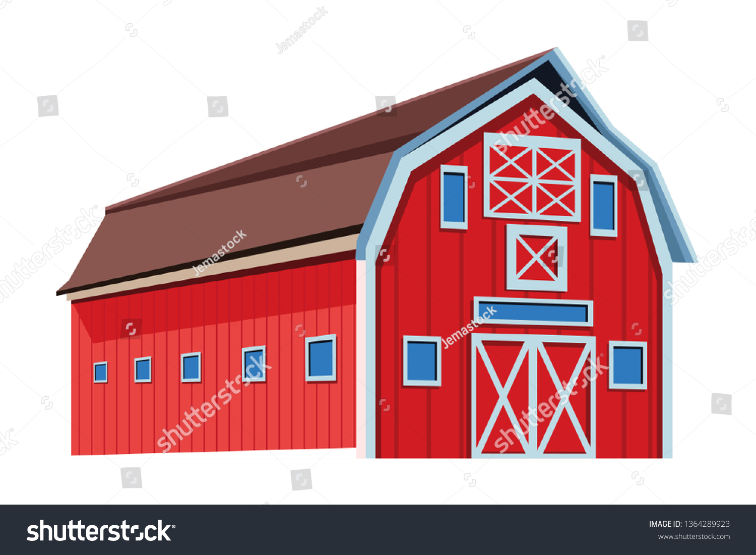 Barn Icon Cartoon Stock Vector (Royalty Free) 1364289923 | Shutterstock